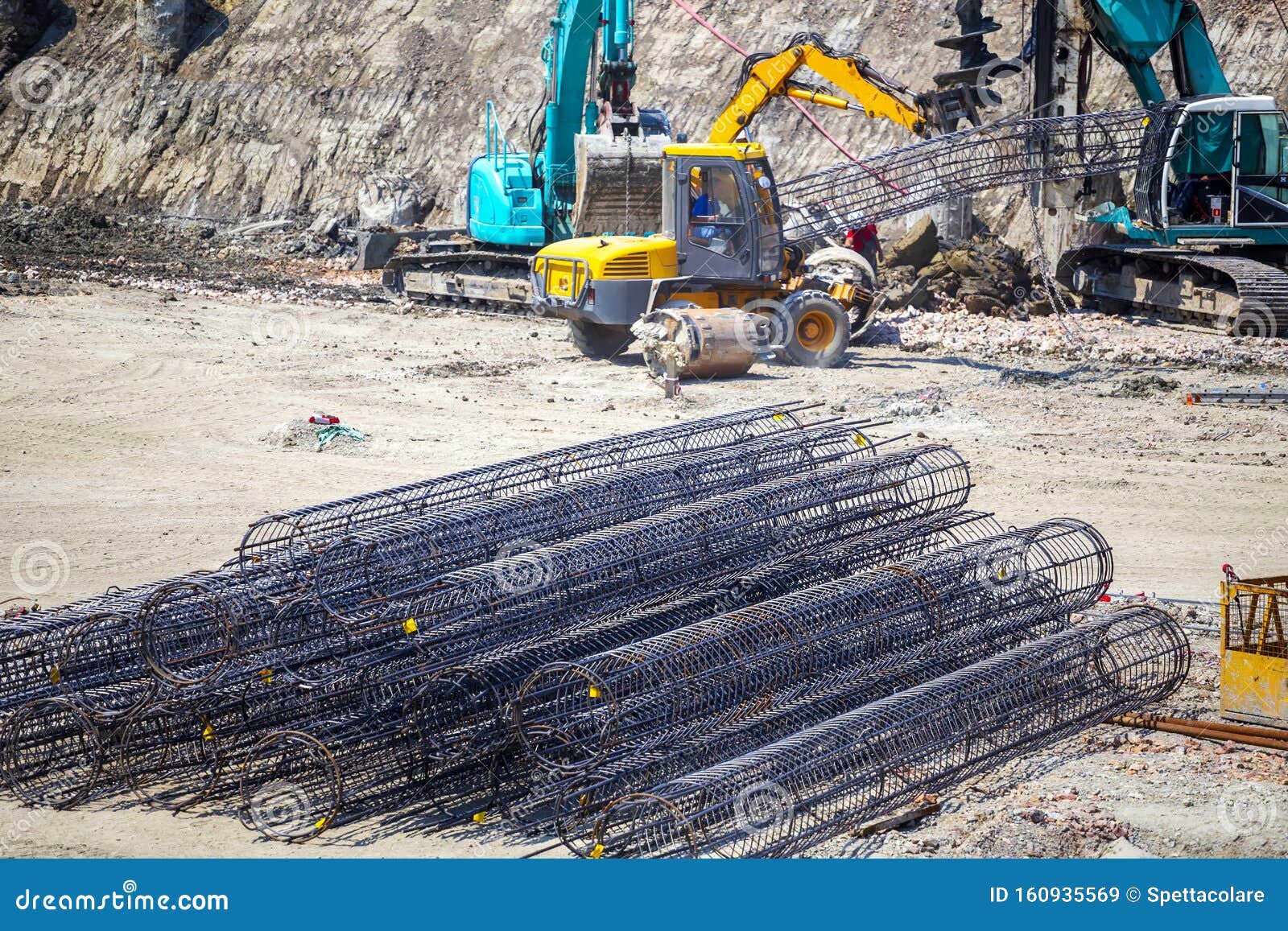 Circular Column Reinforcement Stock Image - Image of buildings ...