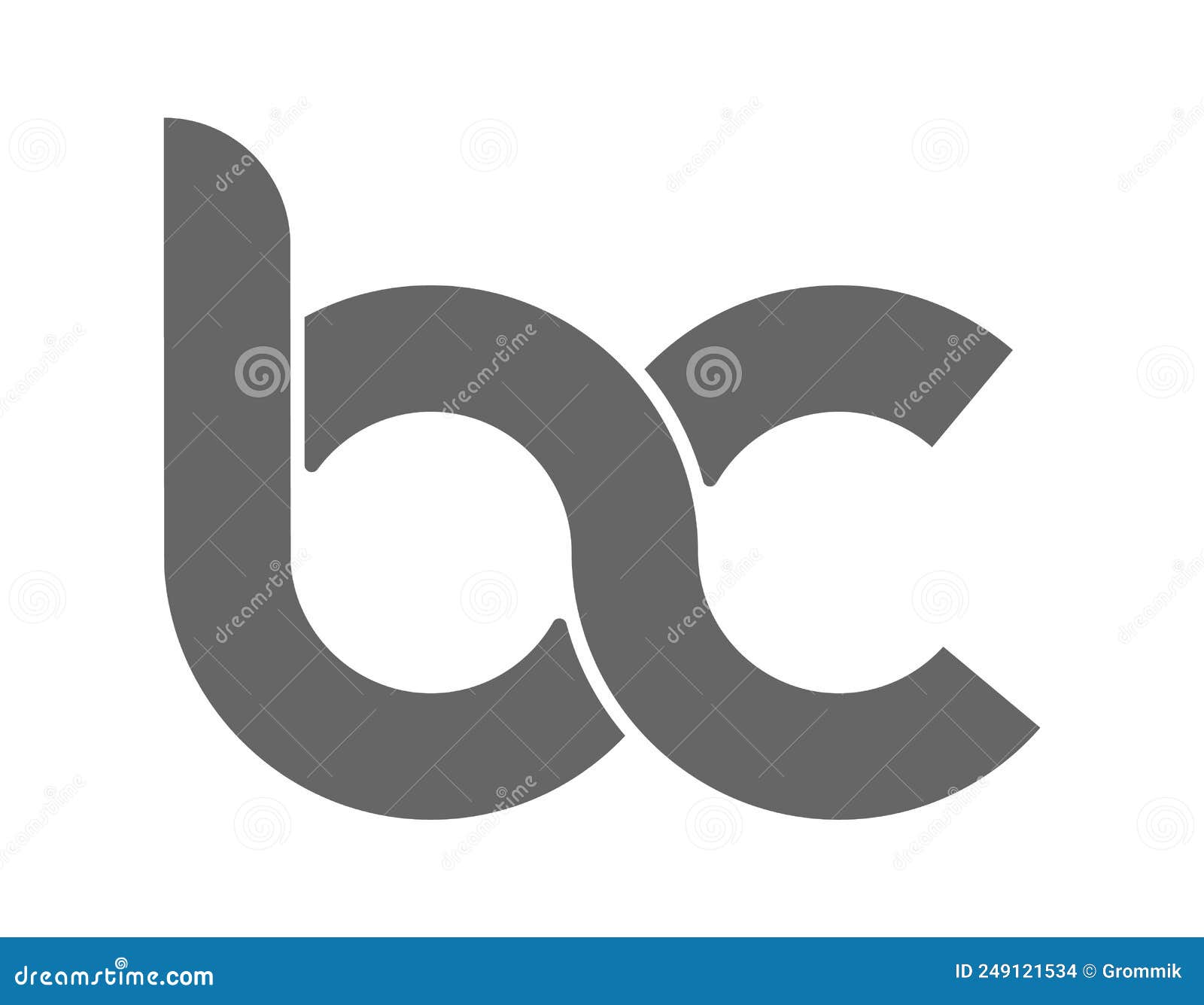 Circular Combination of Lowercase Letters B and C. Design for a ...