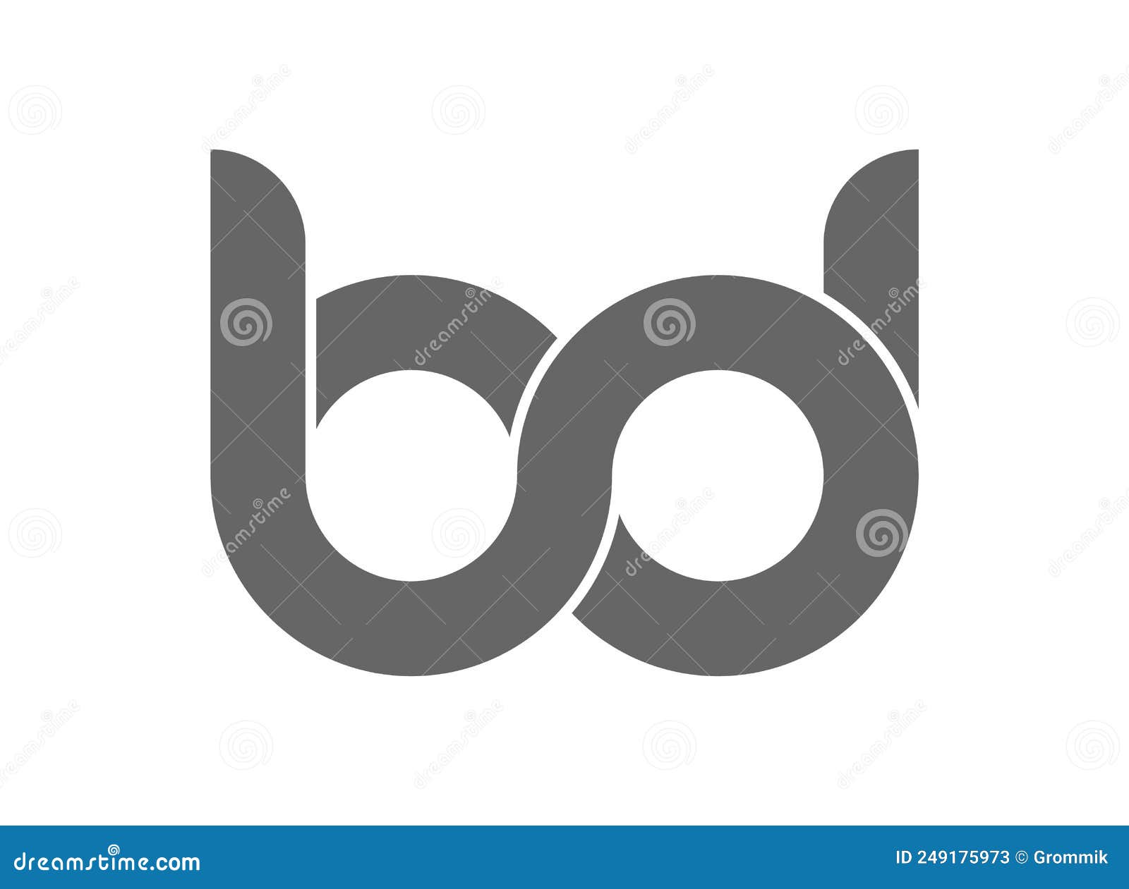Circular Combination of Lowercase Letters B and D. Design for a ...