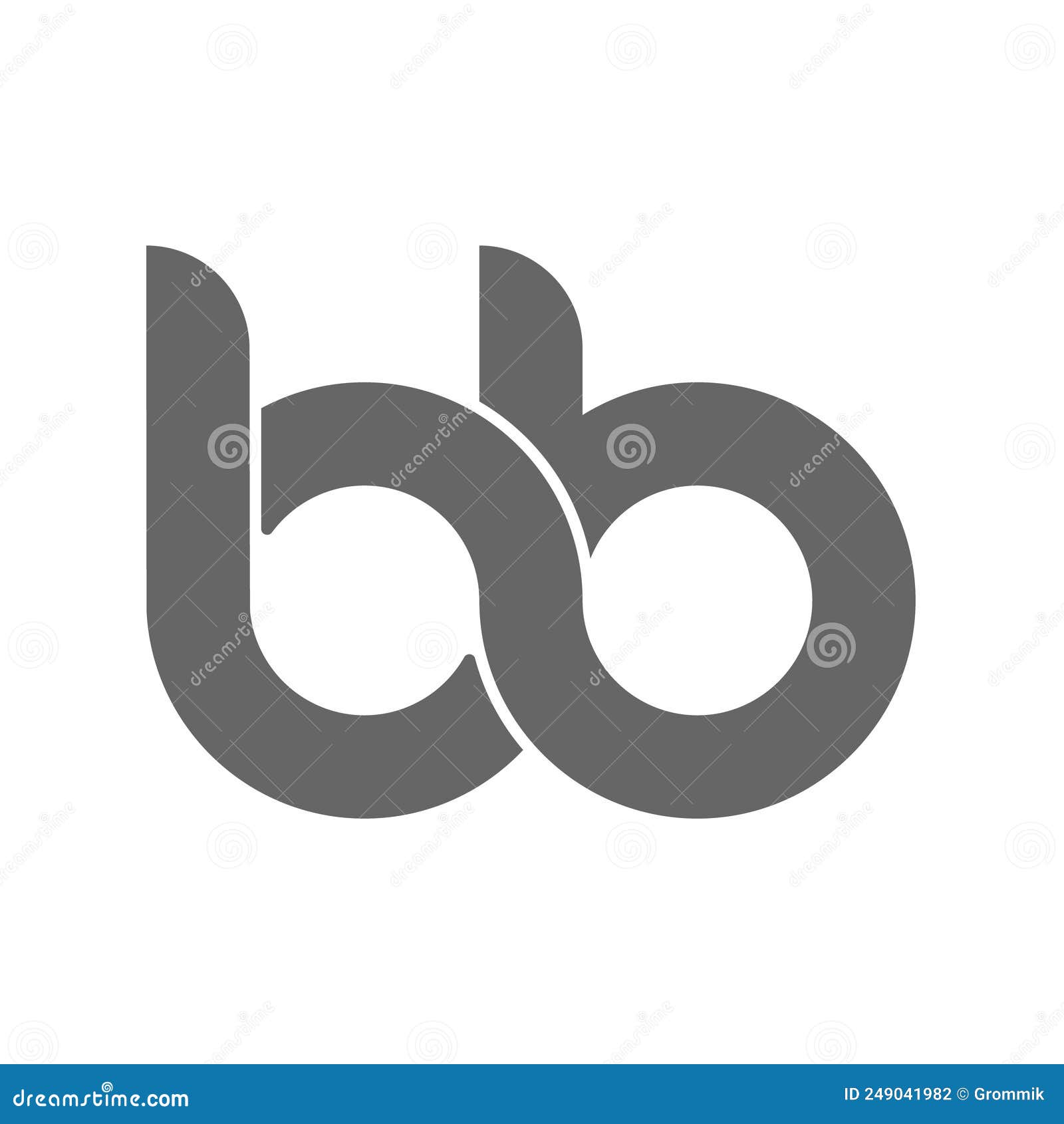 Circular Combination of Lowercase Letters B and B. Design for a ...