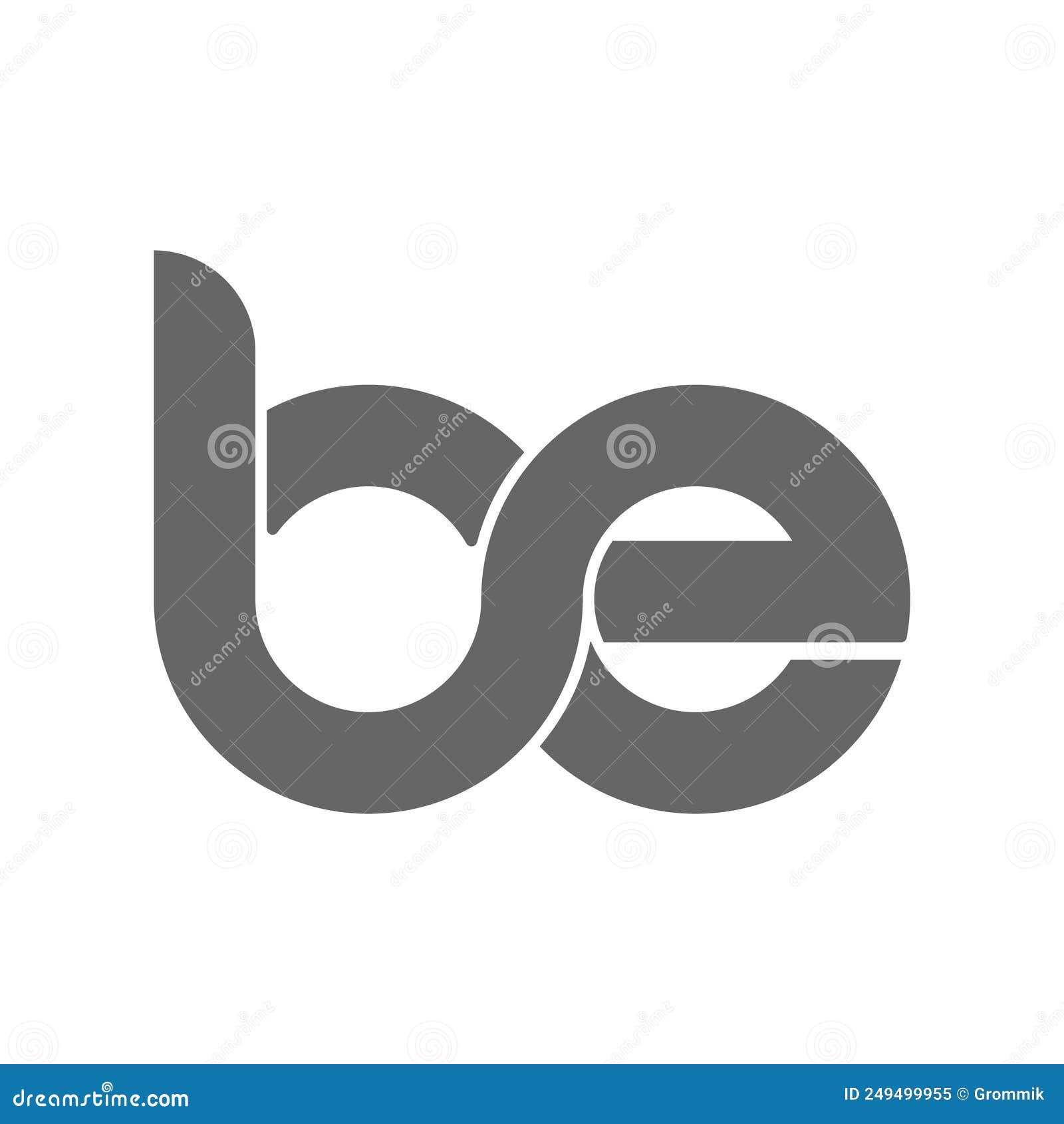 Circular Combination of Lowercase Letters B and E. Design for a ...