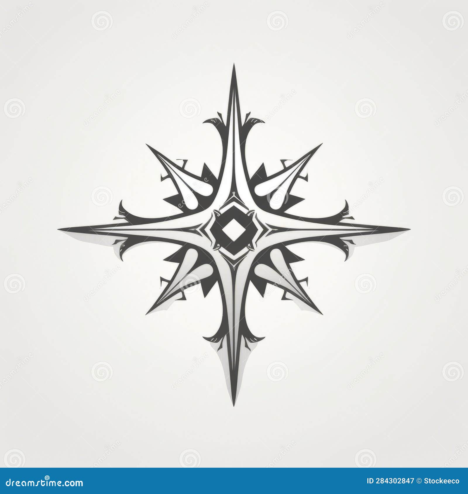 Medieval Era Shuriken: Gothic Illustration with Intricate Minimalism ...