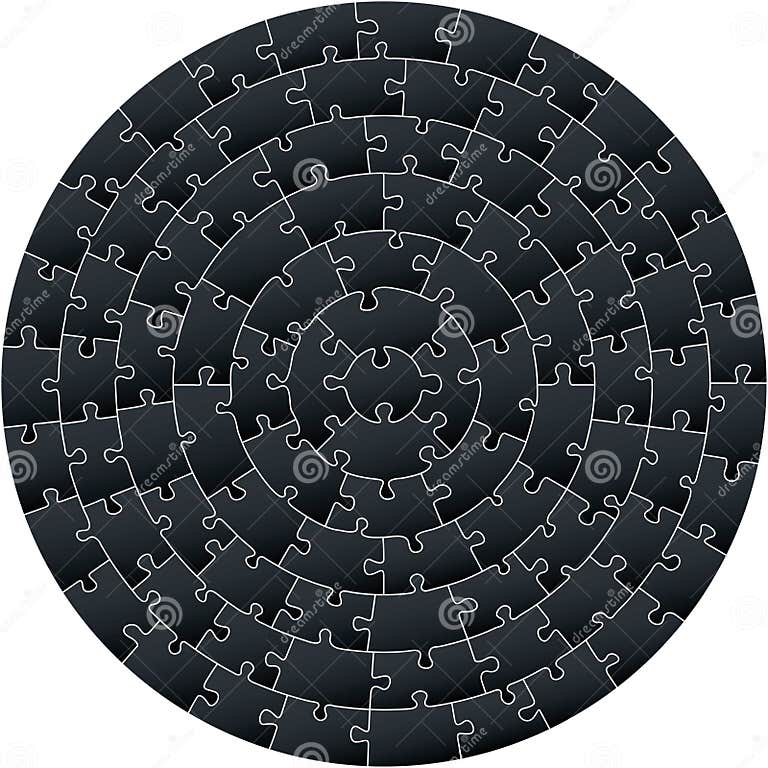 Circular complex puzzle stock vector. Illustration of simple - 21171885