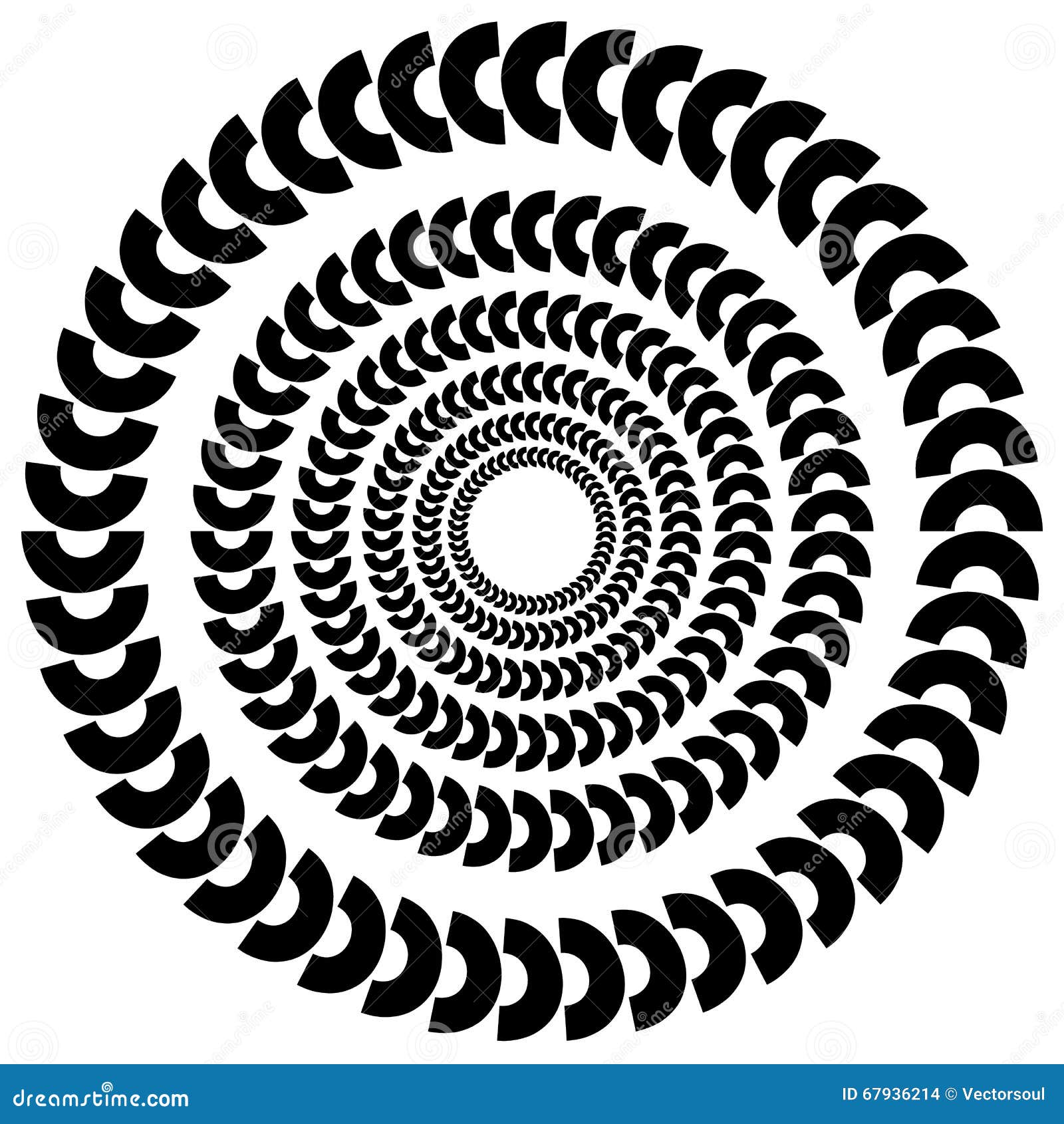 Circular, Concentric Abstract Design Element , Motiff on White Stock ...