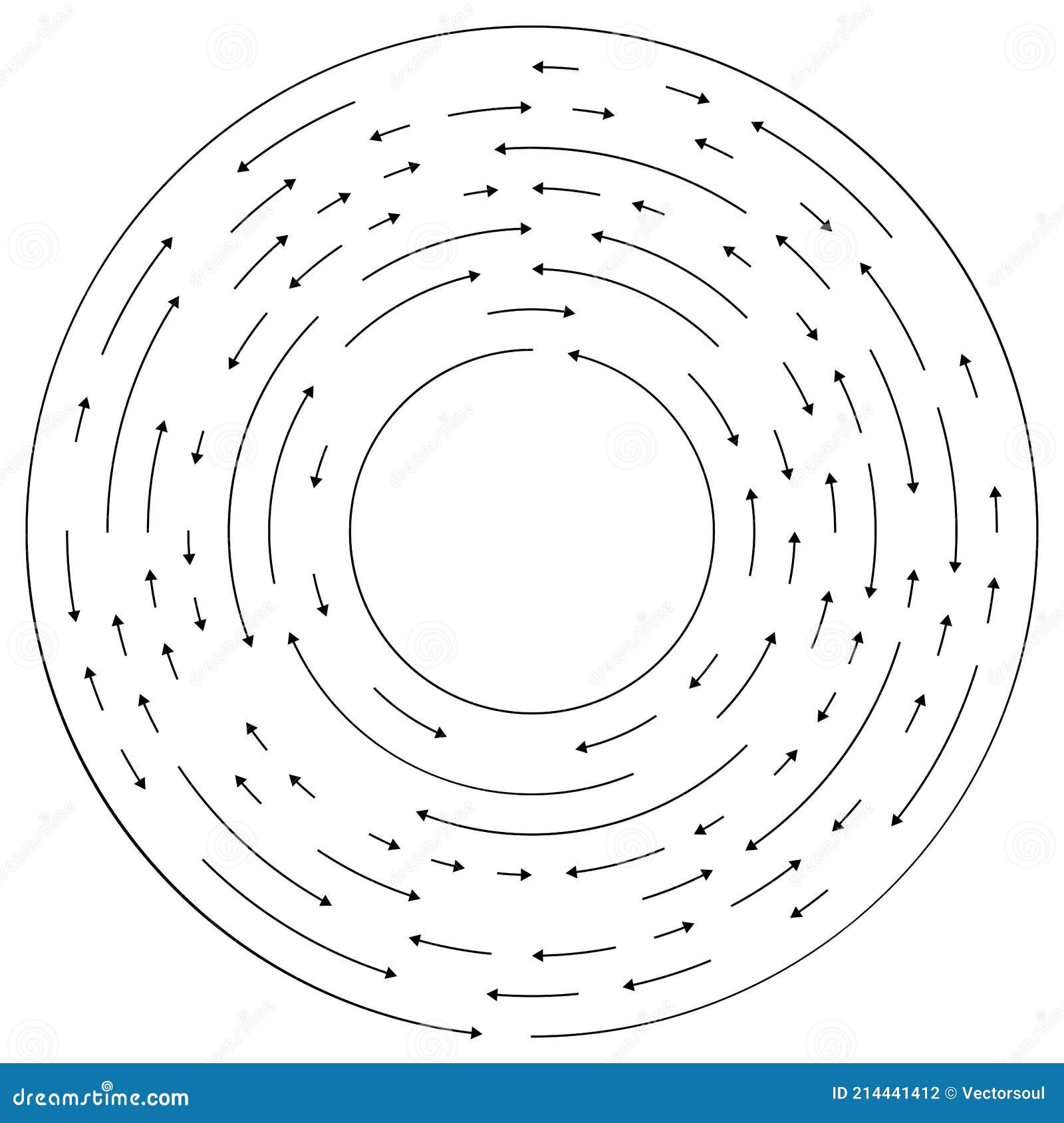 Circular, Concentric Lines, Segmented Circles With Nodes, Nodal Points ...