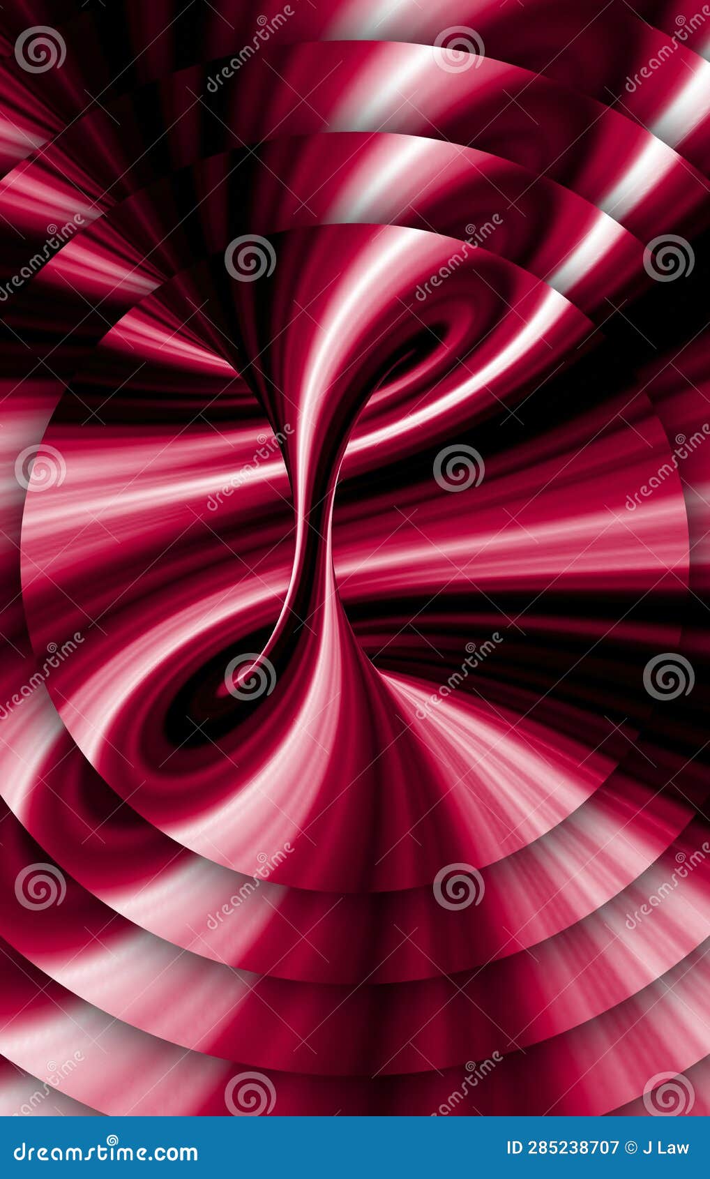 Circular Concentric Glass Tile Distortion Red and Pink Stock ...