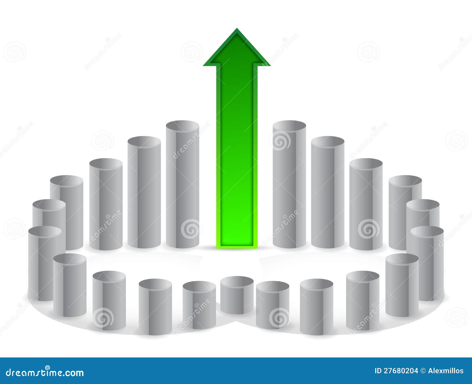 Circular continuous graph stock illustration. Illustration of goal ...