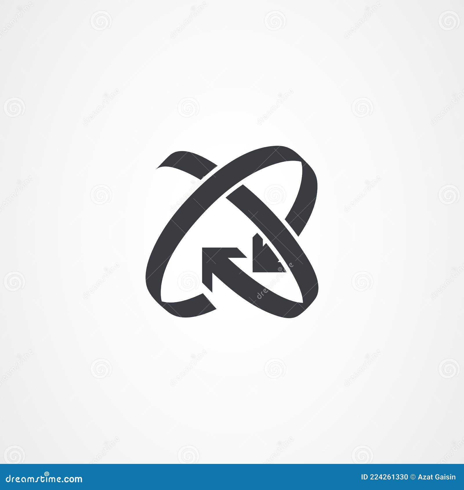 Circular Converging Arrow, Arrow Icon Stock Illustration - Illustration ...