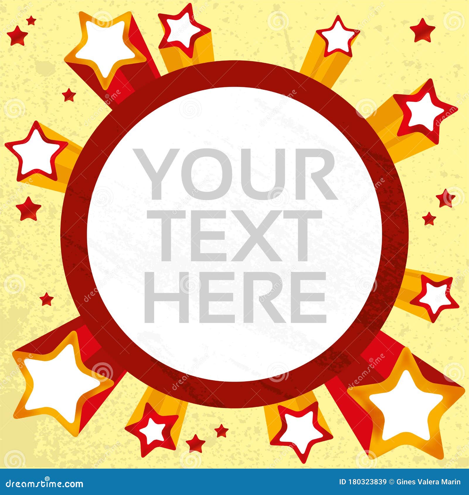 Circular Copy Space As Circus Style Background. Stock Vector ...