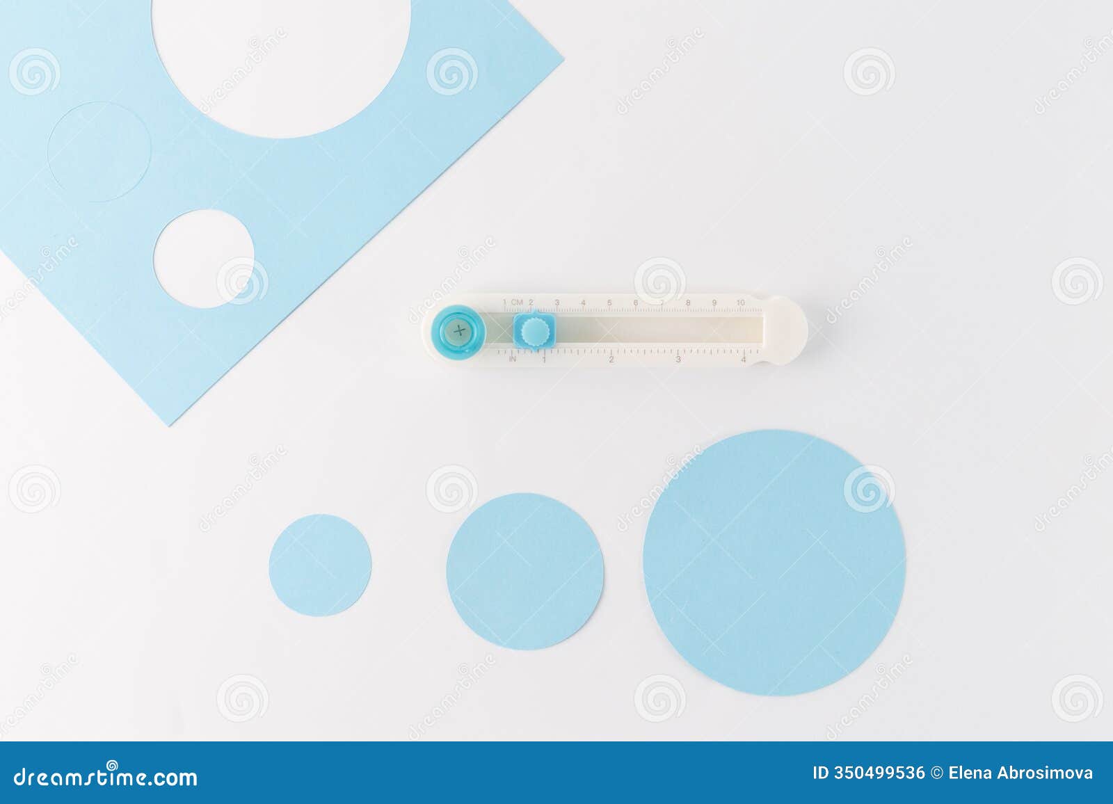 Circular Cutouts Tool. Sliding Mechanism with Measurements in ...