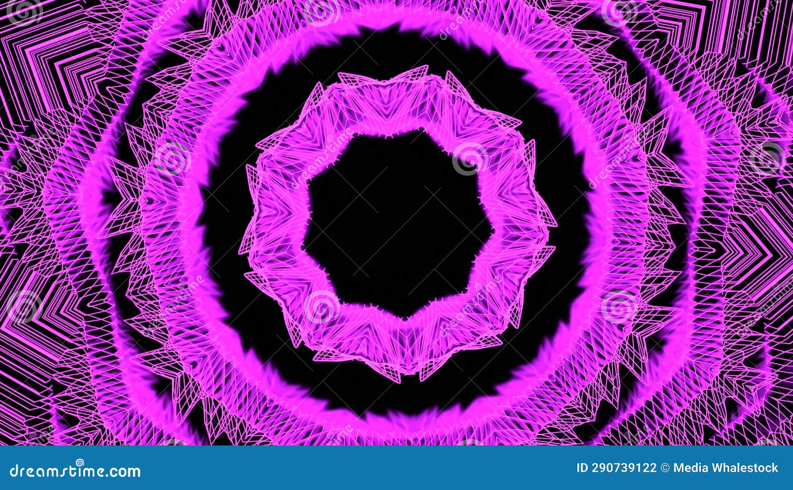 Circular Cyber Pattern with Moving Flashing Lines. Design. Circular ...