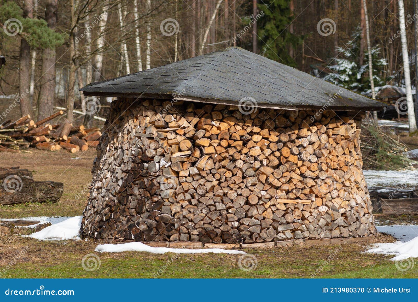 Circular or Cylindrical Structure or Stack Composed of Blocks, Pieces ...