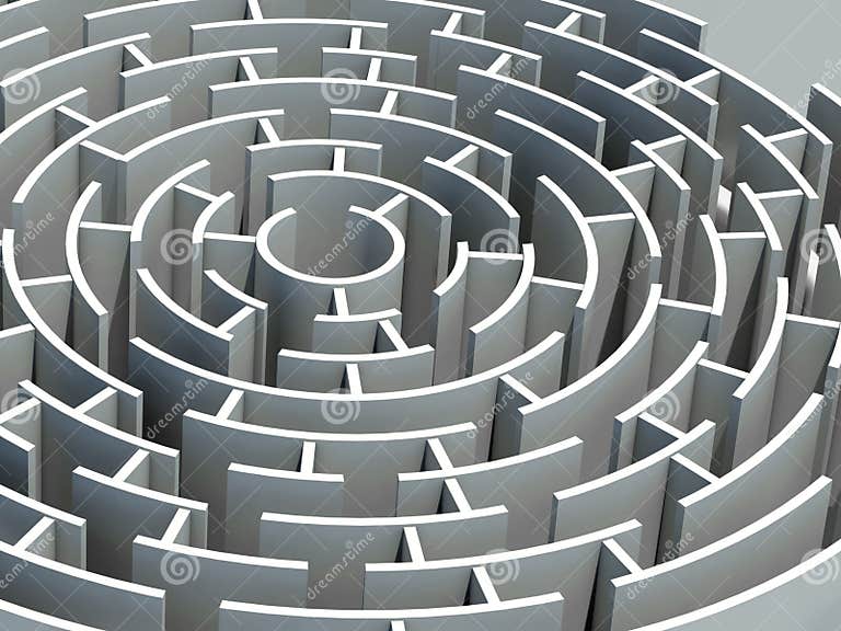 Circular 3d maze stock illustration. Illustration of black - 93331567