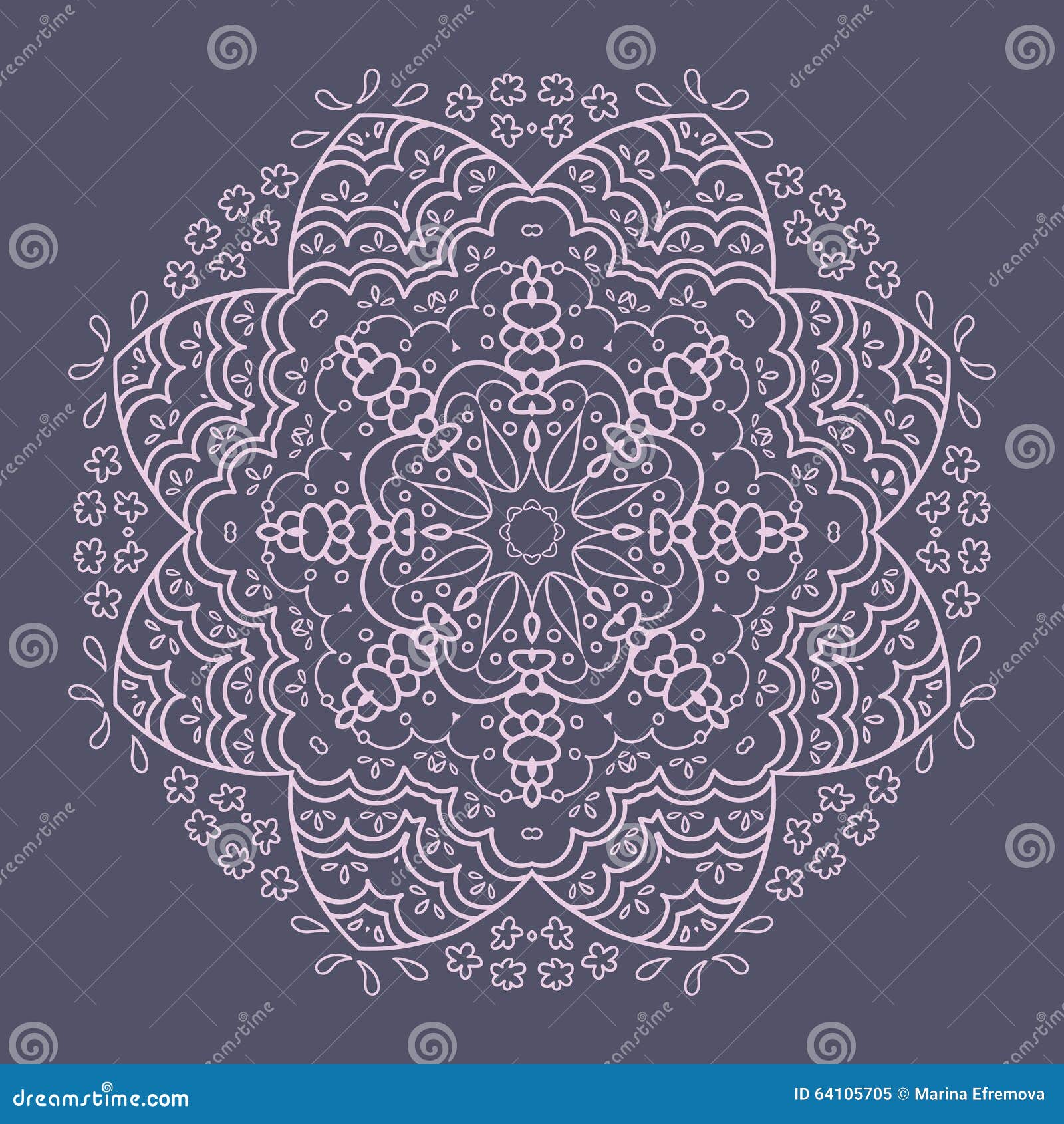 Circular Decorative Geometric Pattern. Stock Vector - Illustration of ...