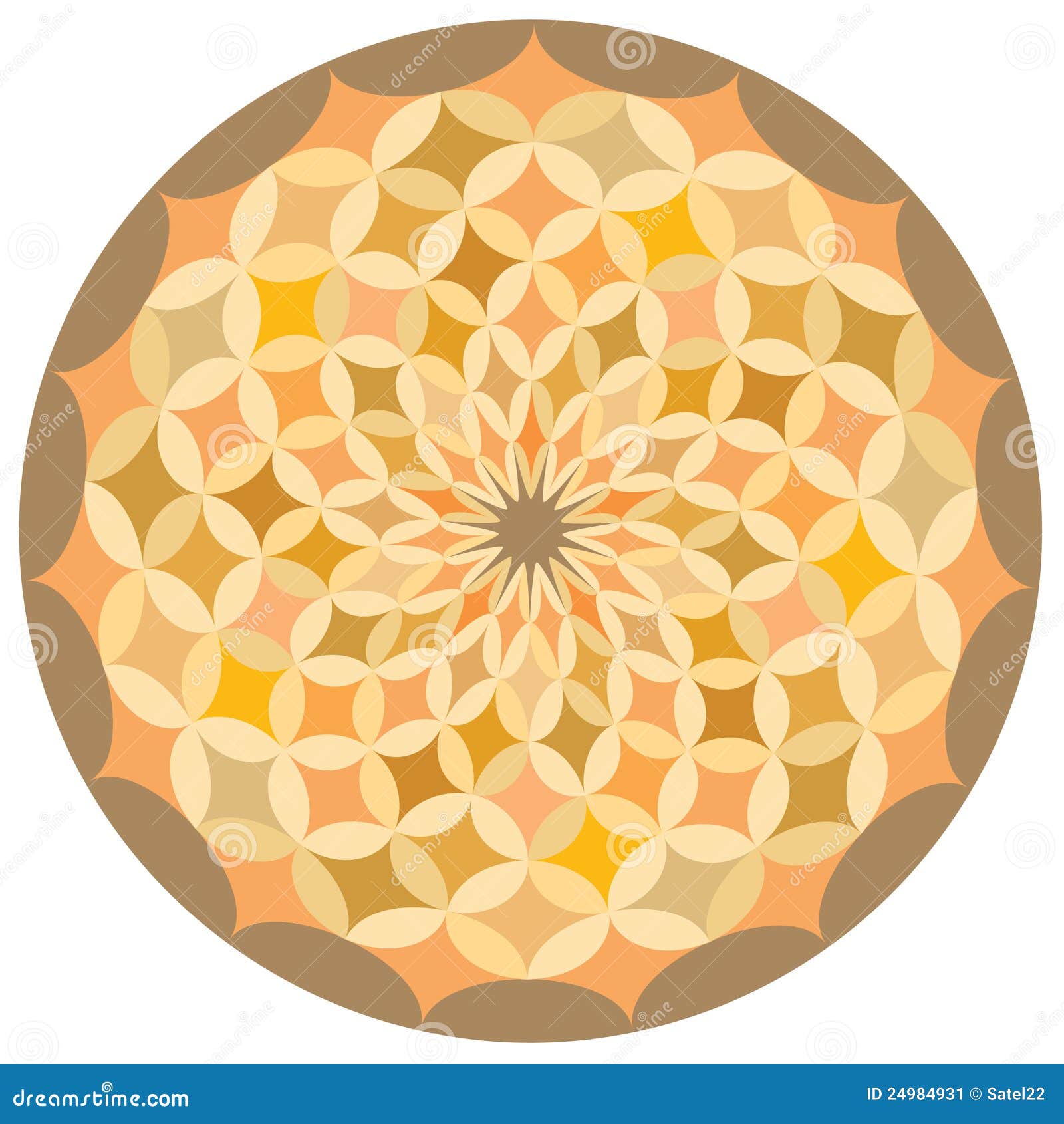 A Circular Decorative Pattern. Stock Vector - Illustration of geometric ...