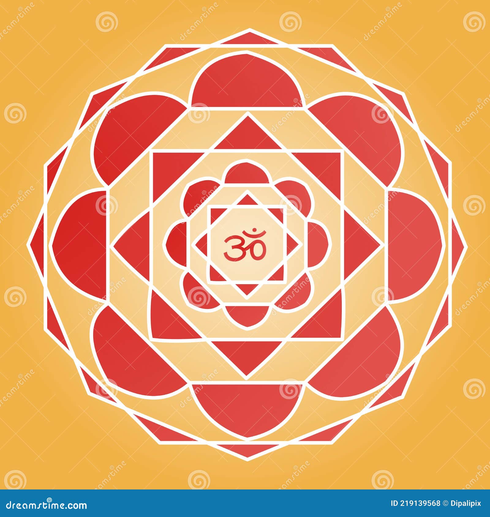 Circular Decorative Pattern with Hindu Mantra Om Stock Vector ...