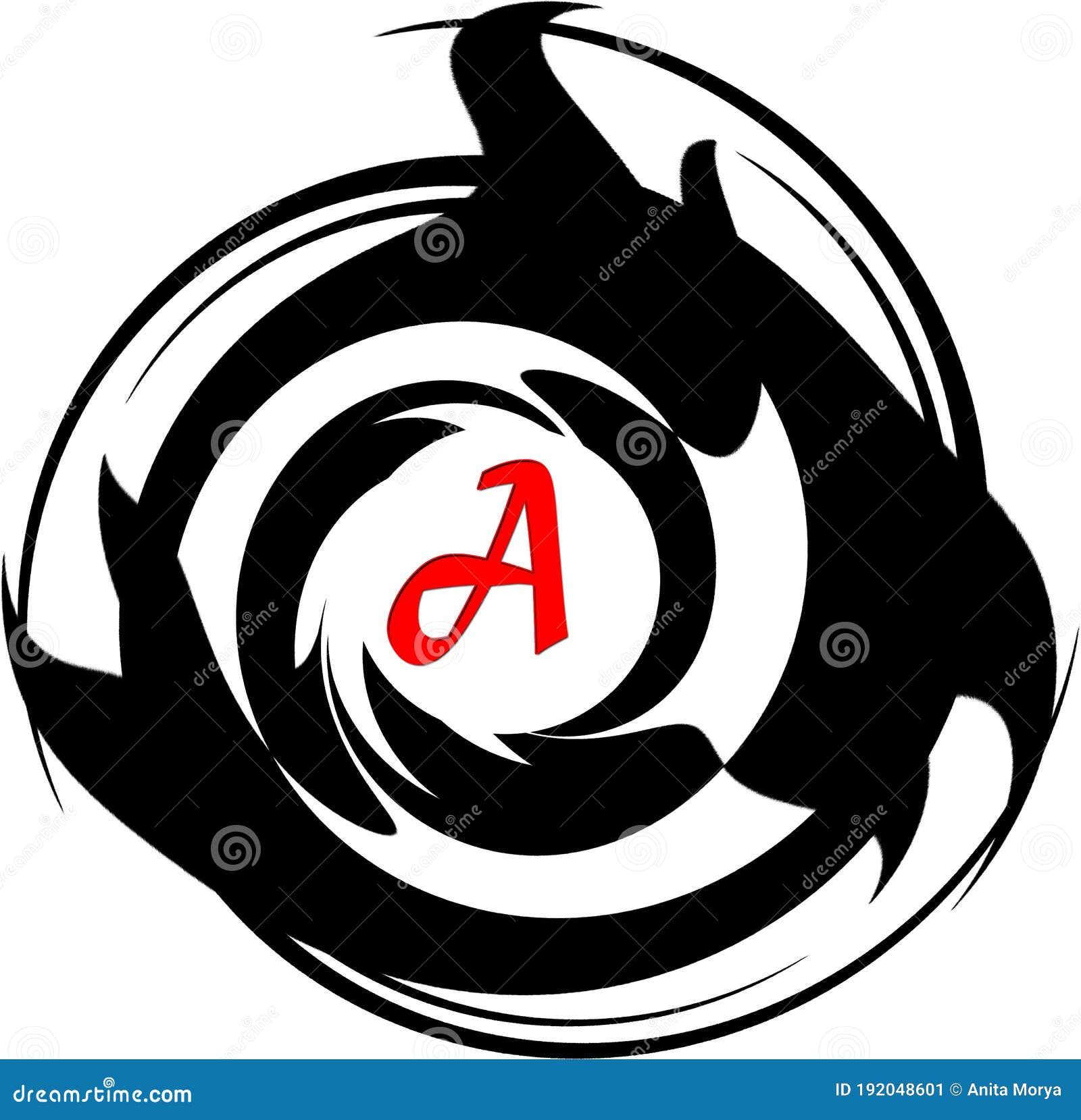 Circular Design and Alphabet a Logo Type Stock Illustration ...