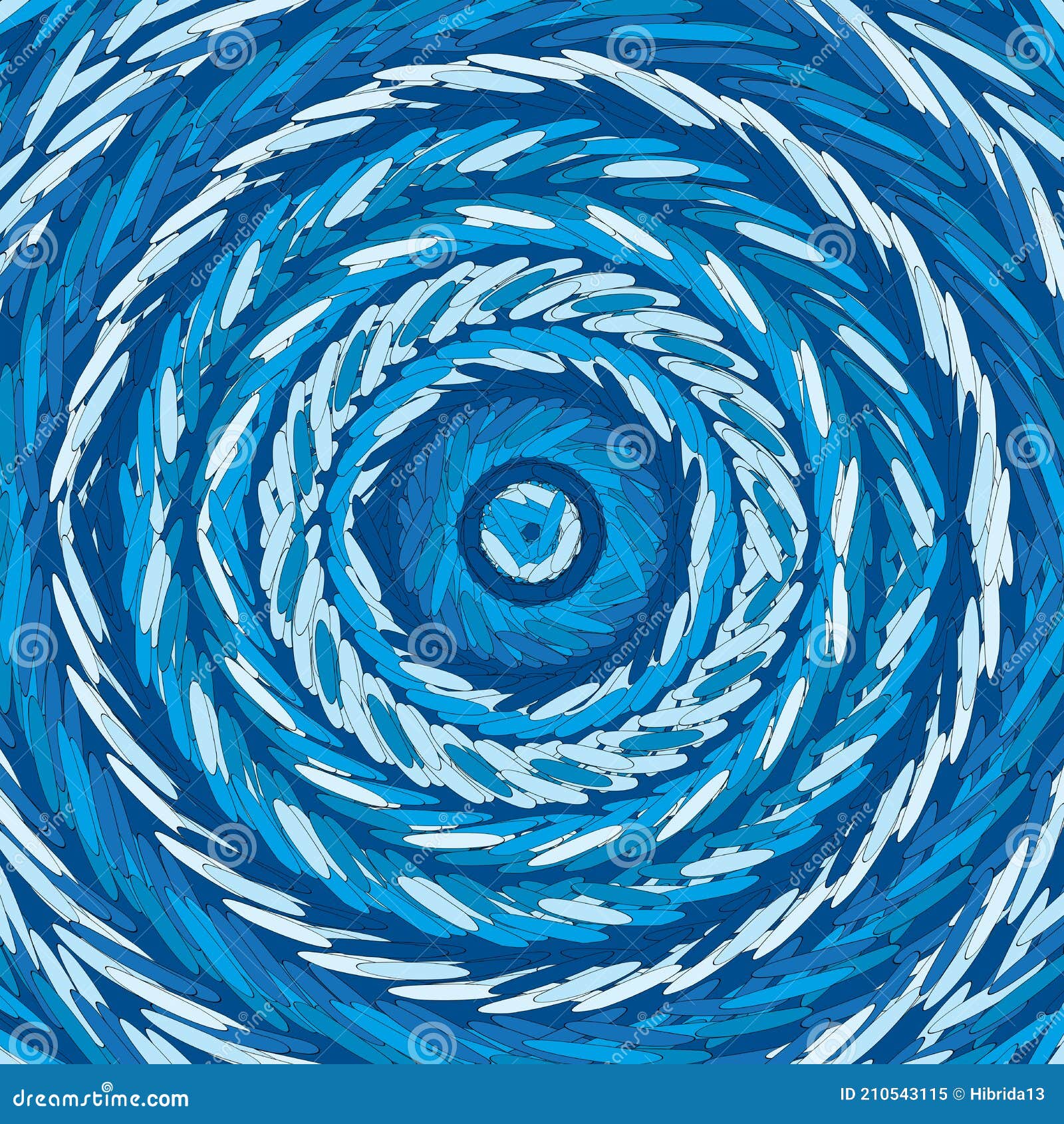 Circular Design with Blue Stick Lines Stock Vector - Illustration of ...