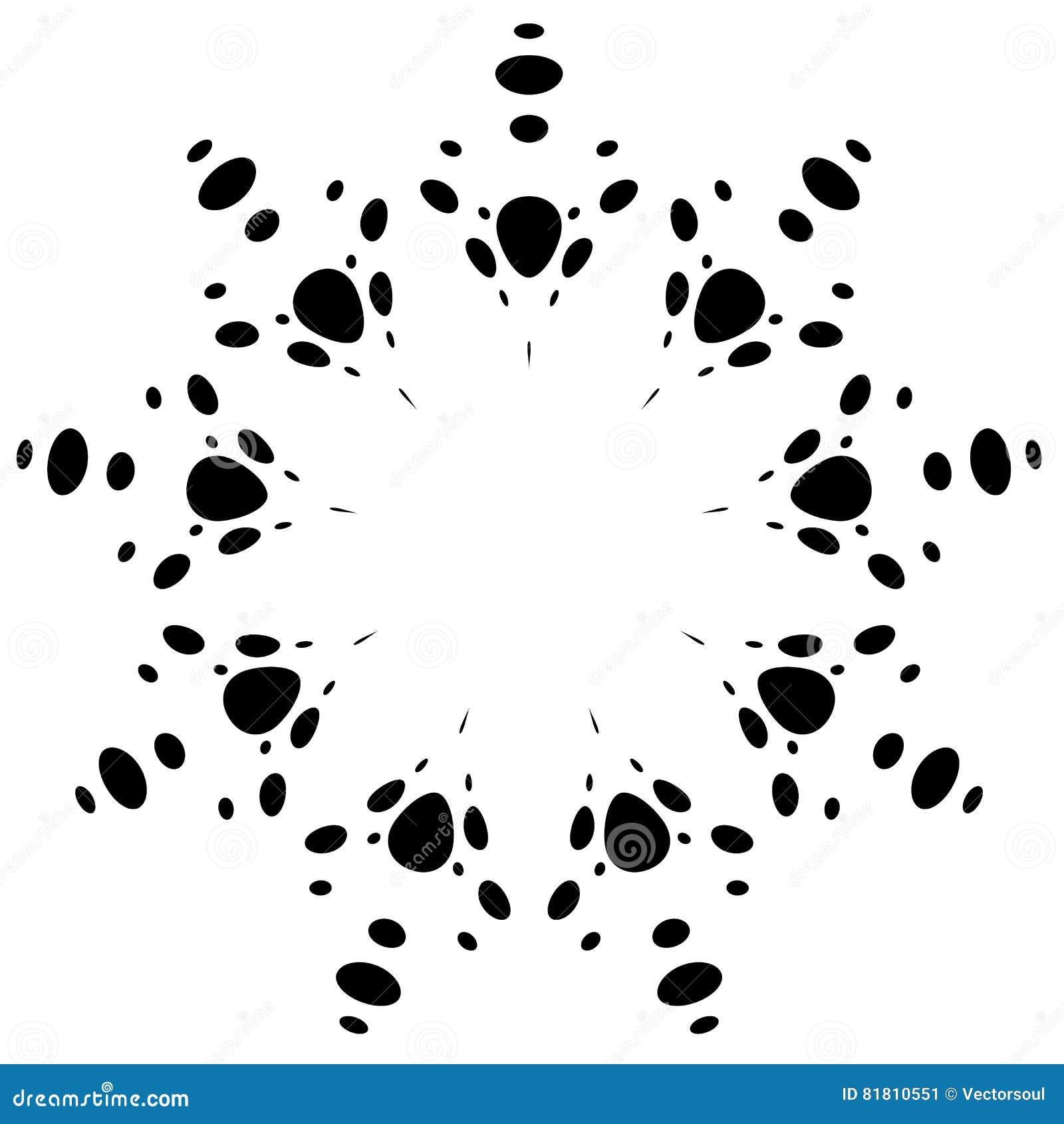 Circular Design with Distortion Effect. Abstract Monochrome Elem Stock ...