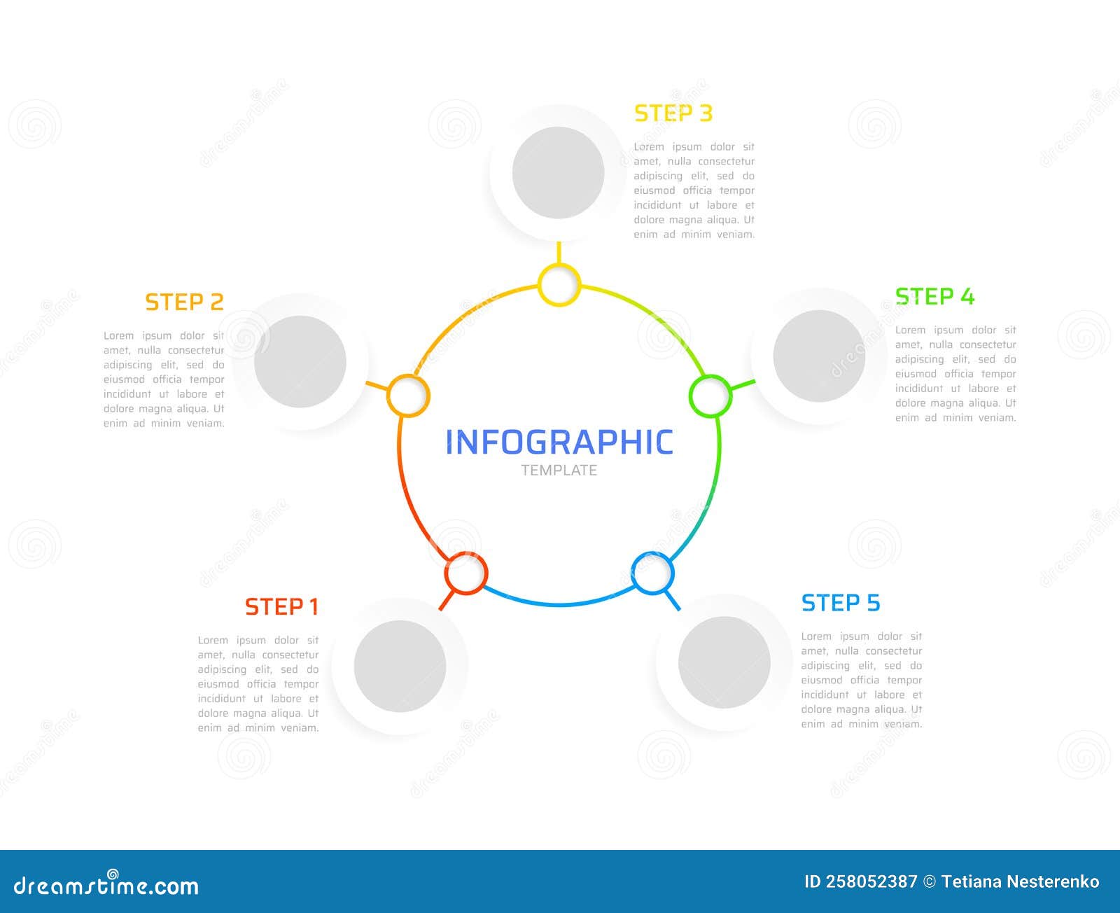 Circular Diagram Infographic Chart Design Template Stock Vector ...