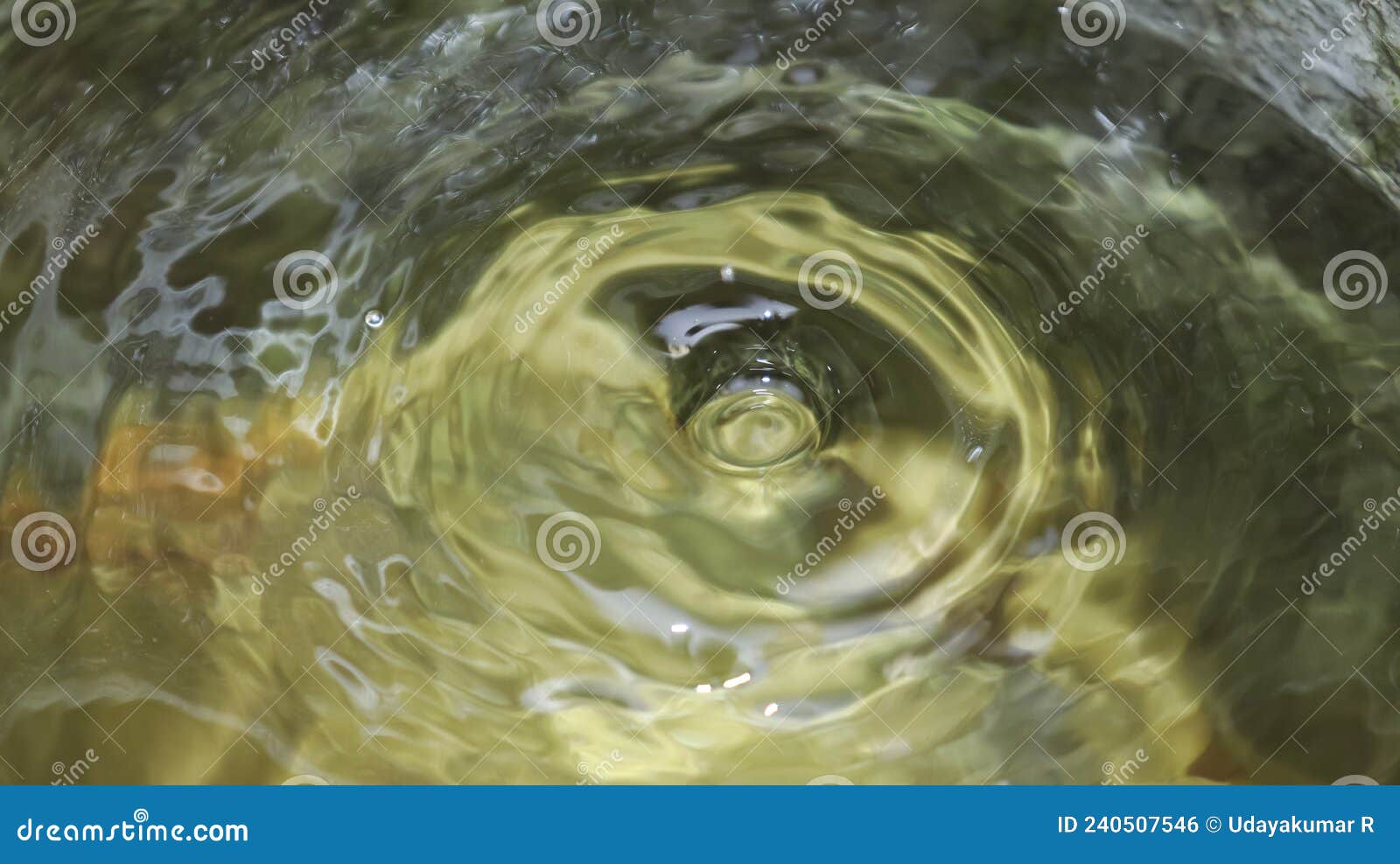 Circular Dim Water. Pure Water Vibration. with a Background of Dim ...