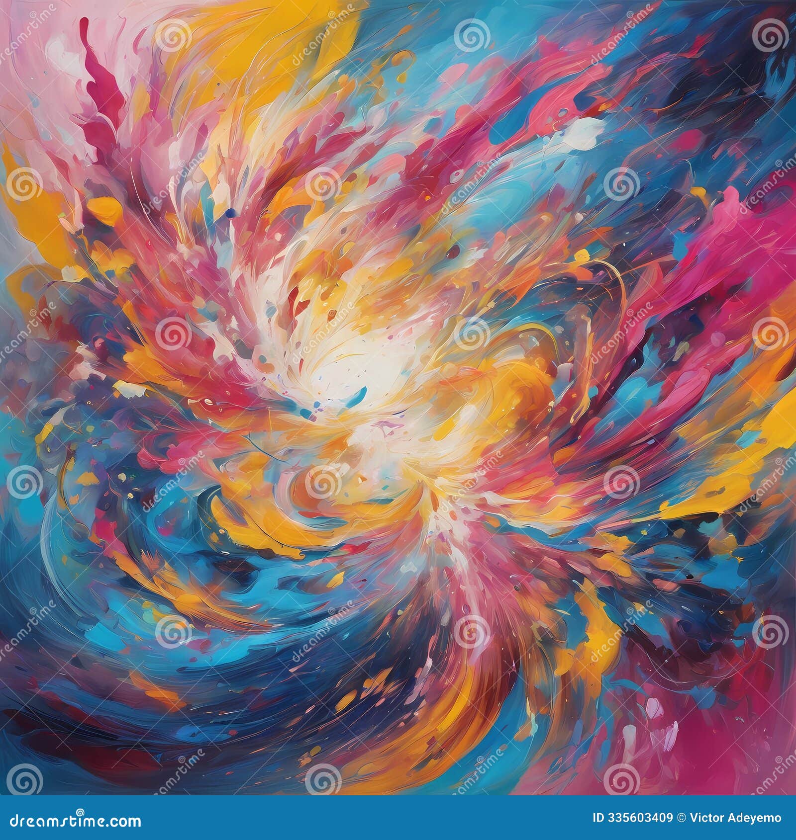 A Circular Disc Display of Color Spalsh Stock Illustration ...