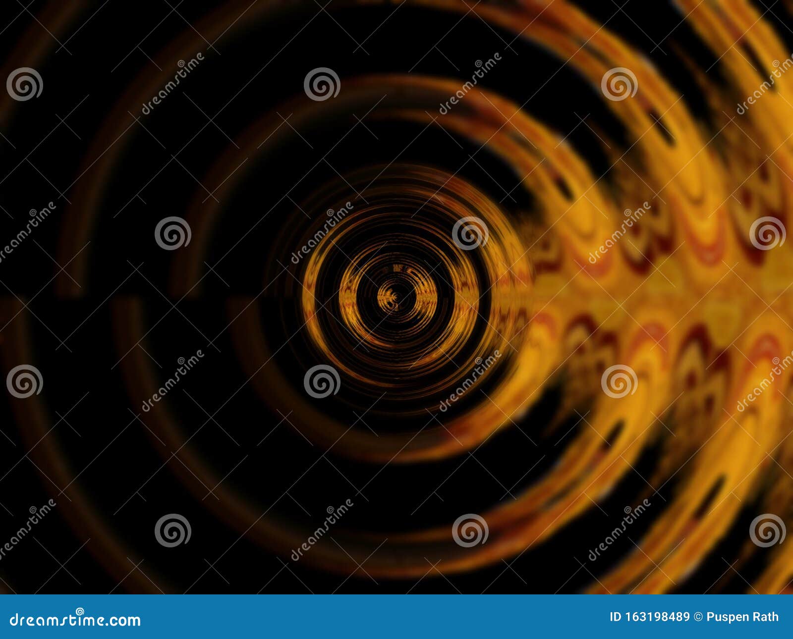 Circular Distorted Dark Background Stock Image - Image of abstract ...