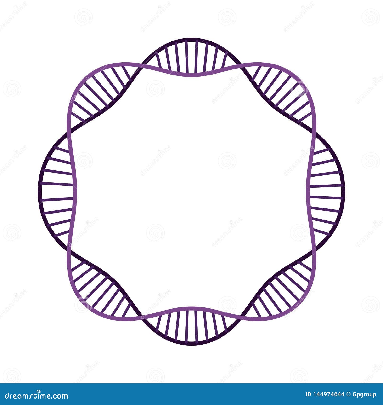 Circular Dna Chain Science Colorful Icon Stock Vector - Illustration of ...