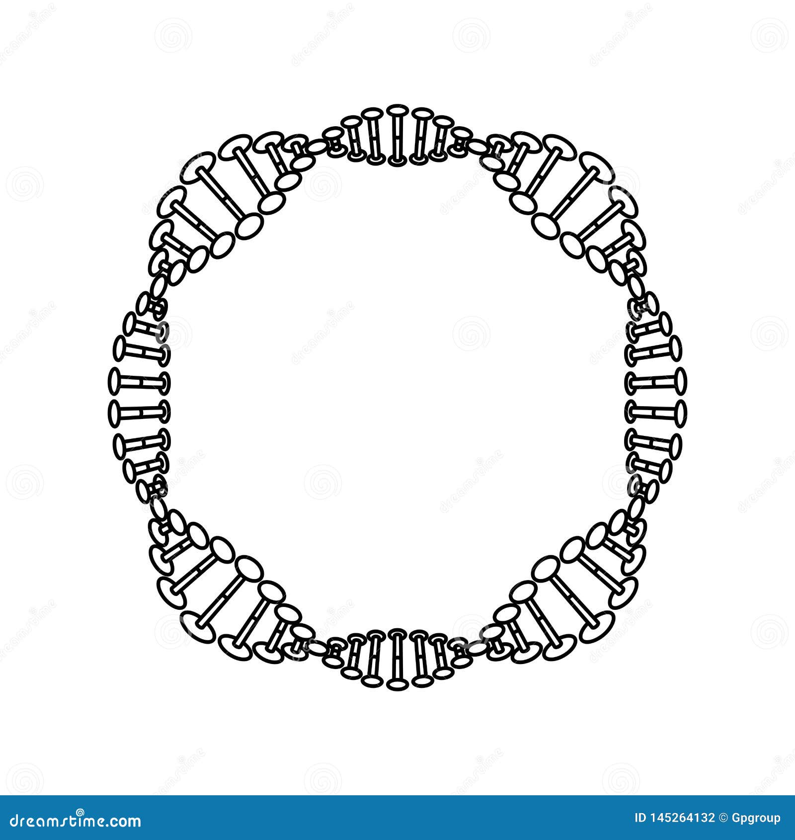 Circular Dna Chain Science Icon Stock Vector - Illustration of healthy ...