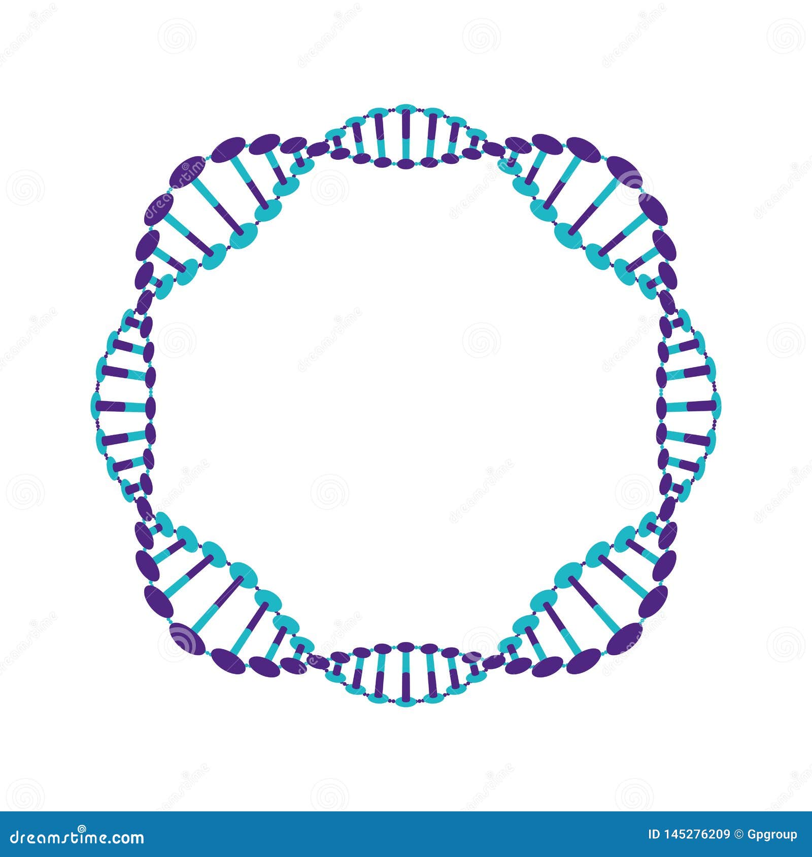 Circular Dna Chain Science Icon Stock Vector - Illustration of healthy ...