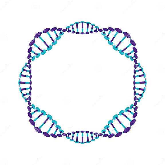Circular Dna Chain Science Icon Stock Vector - Illustration of healthy ...