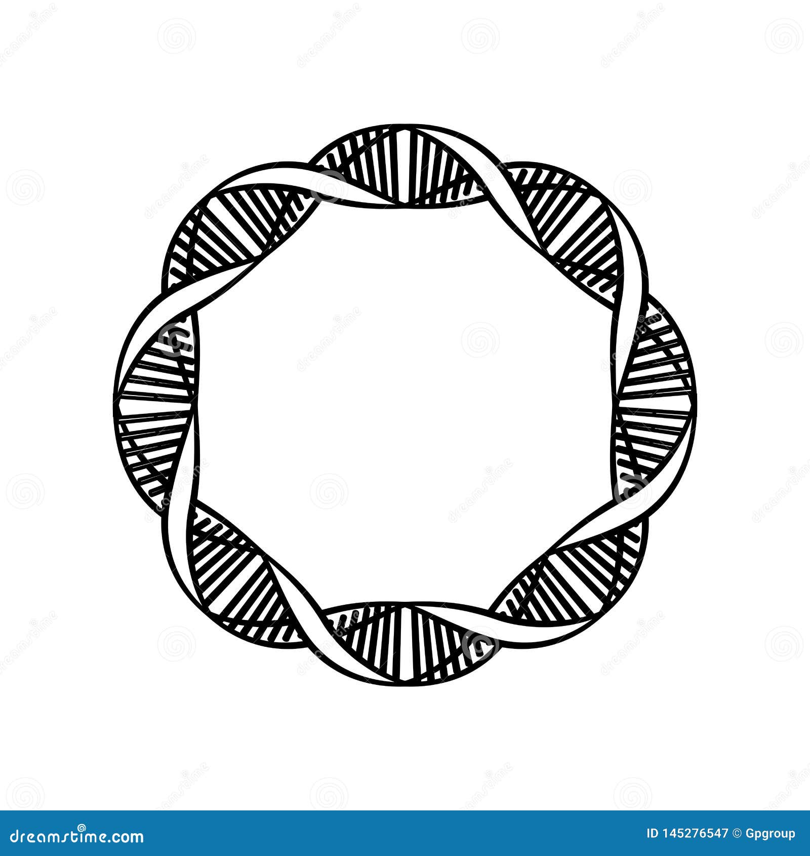 Circular Dna Chain Science Icon Stock Vector - Illustration of health ...