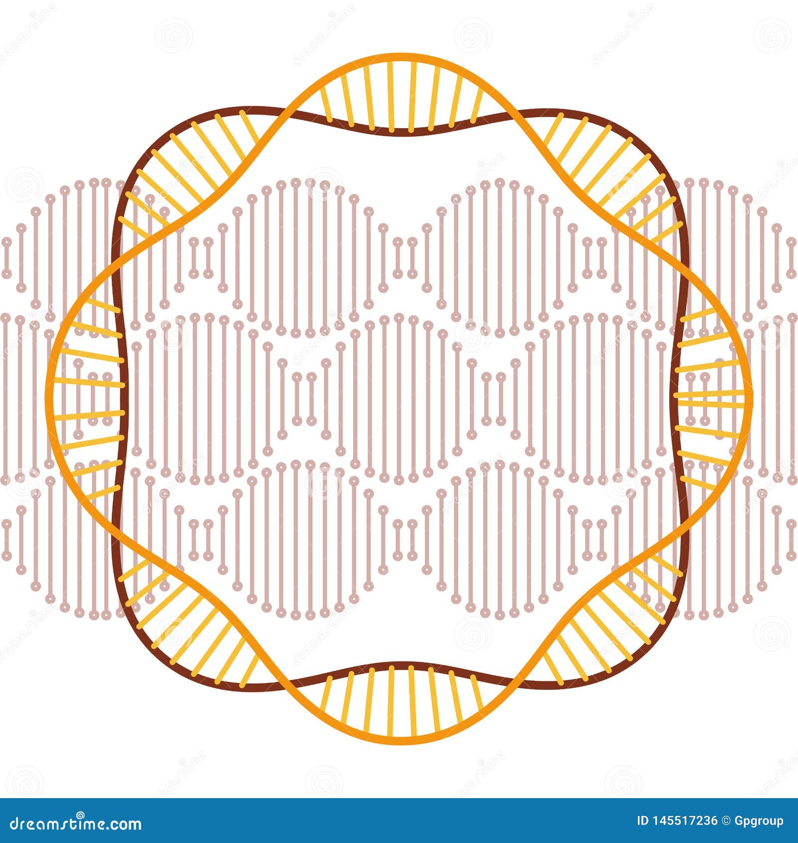 Circular Dna Chain Science Icon Stock Vector - Illustration of ...