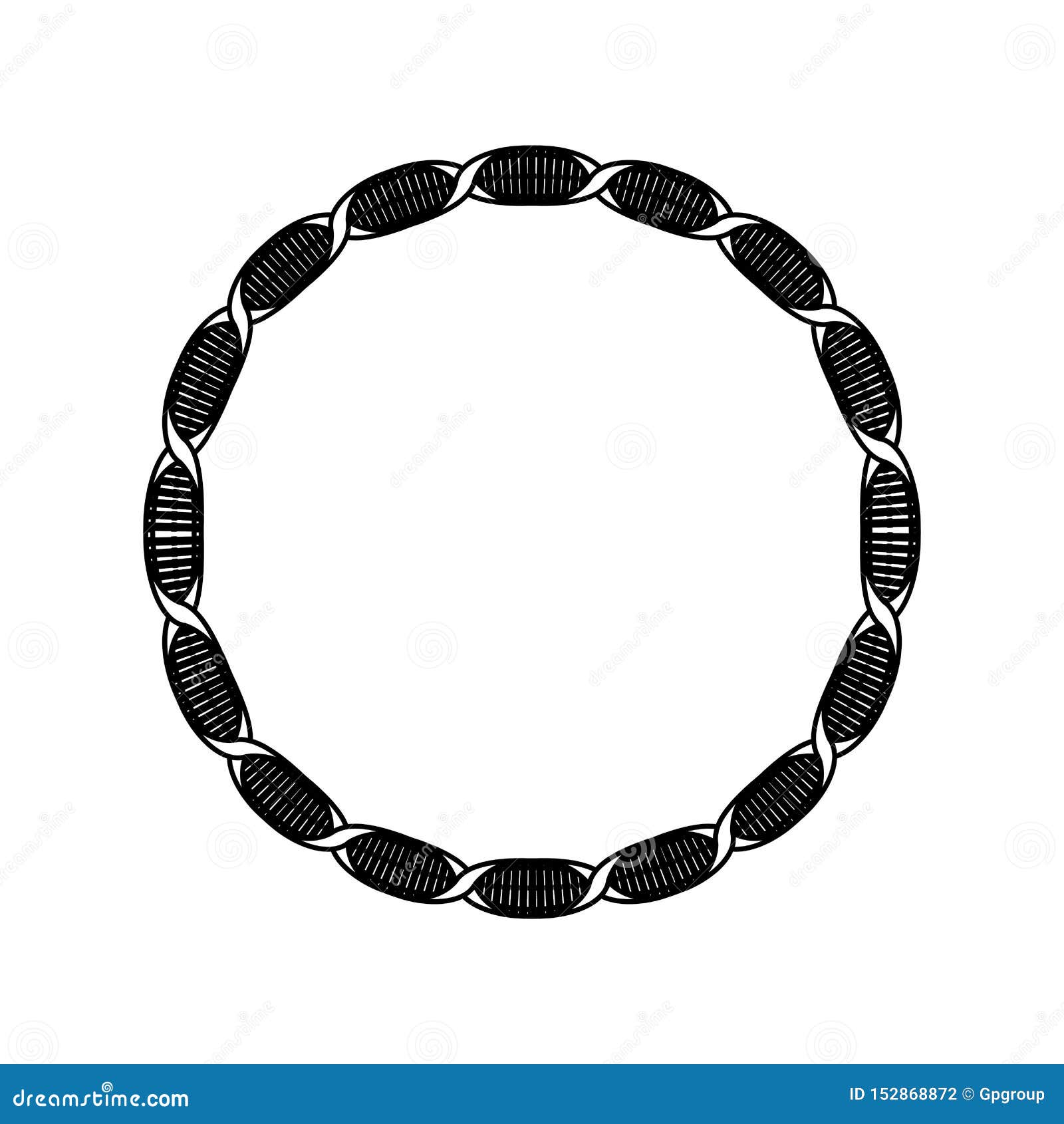 Circular Dna Chain Science Icon Stock Vector - Illustration of helix ...