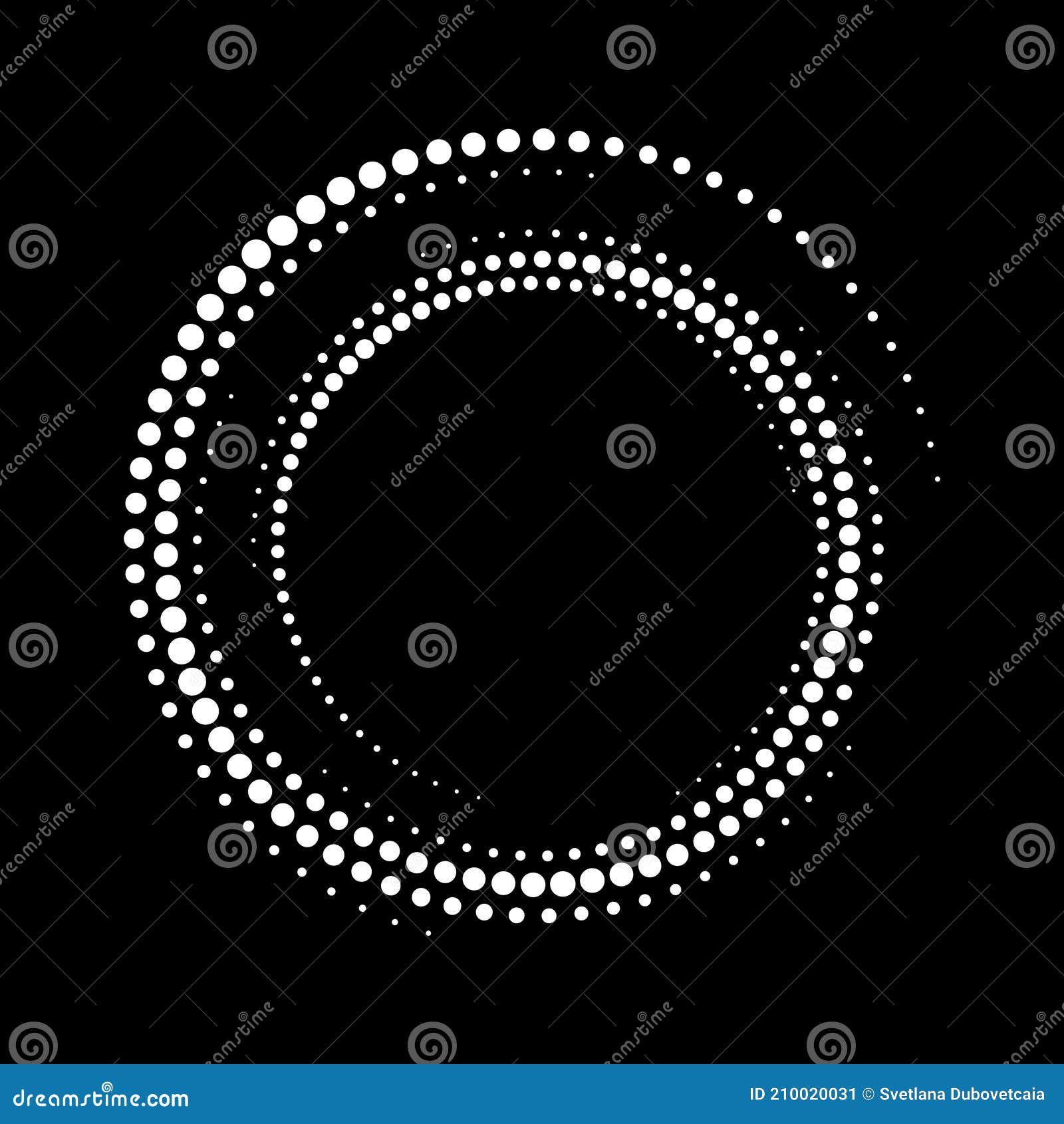 Circular Dot Frame. Circle Border Logo. Effect Halftone. Modern Faded ...