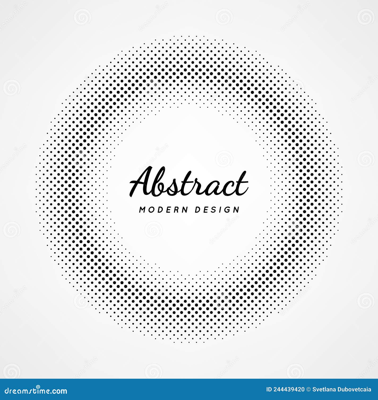 Circular Dot Frame. Circle Faded Dots. Round Border with Effect ...