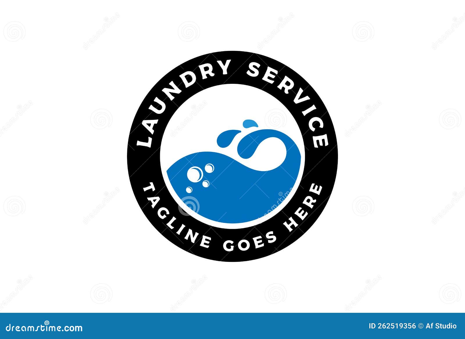 Circular Dress Washing Machine for Laundry Service Logo Design Vector ...