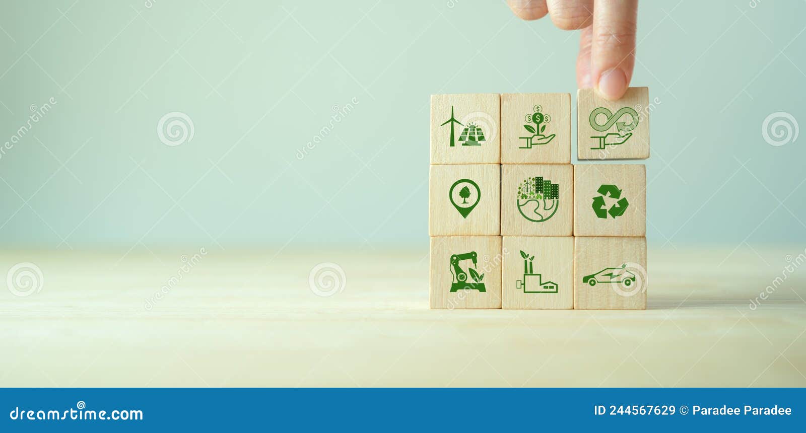 Circular Economy Concept. Business and Environment Sustainable. Climate ...