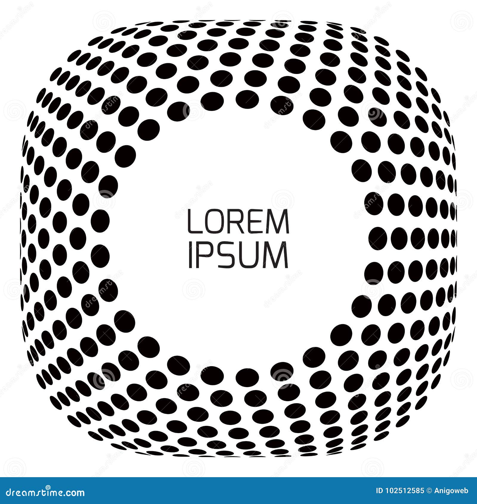 Circular Effect in the Square Stock Illustration - Illustration of ...