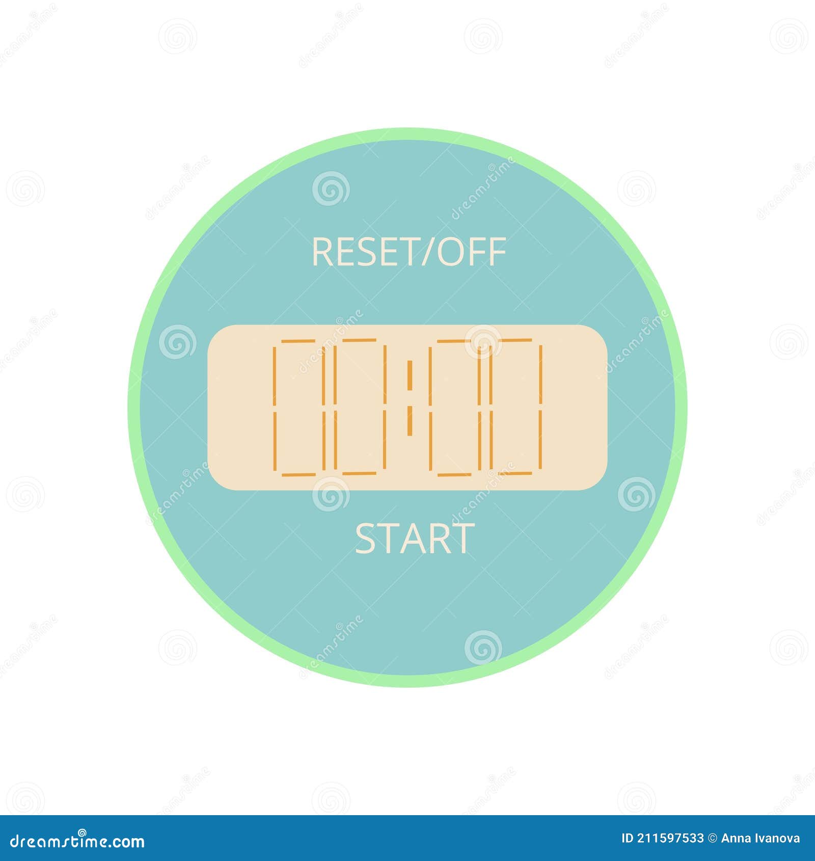 A Circular Timer Symbolizing Time Management Or Countdowns Cartoon ...