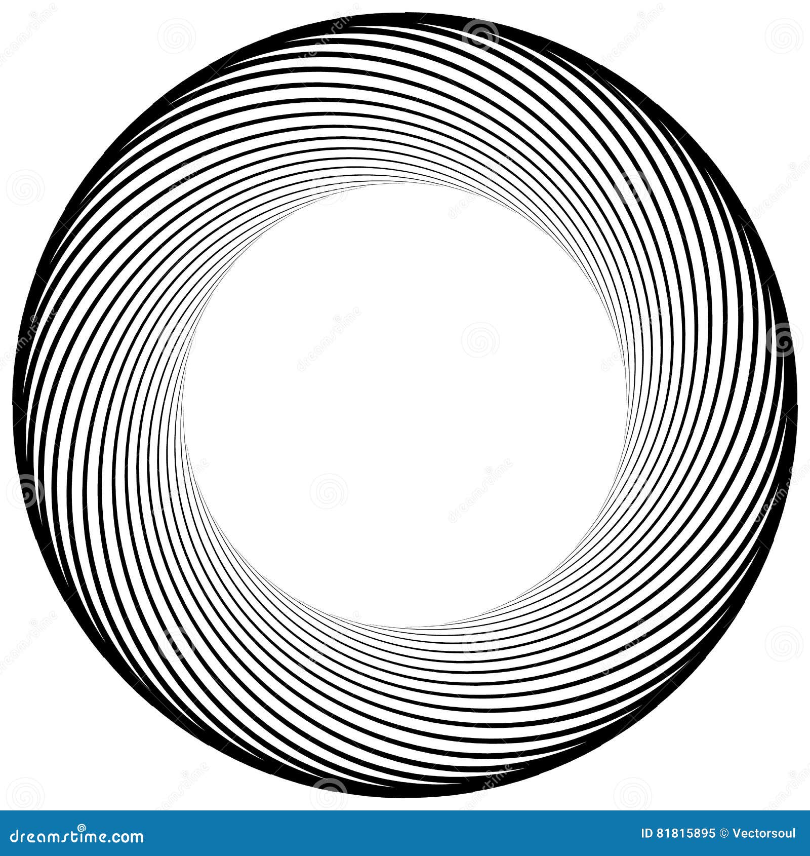 Circular Element Made of Radial Lines. Abstract Geometric Shape Stock ...