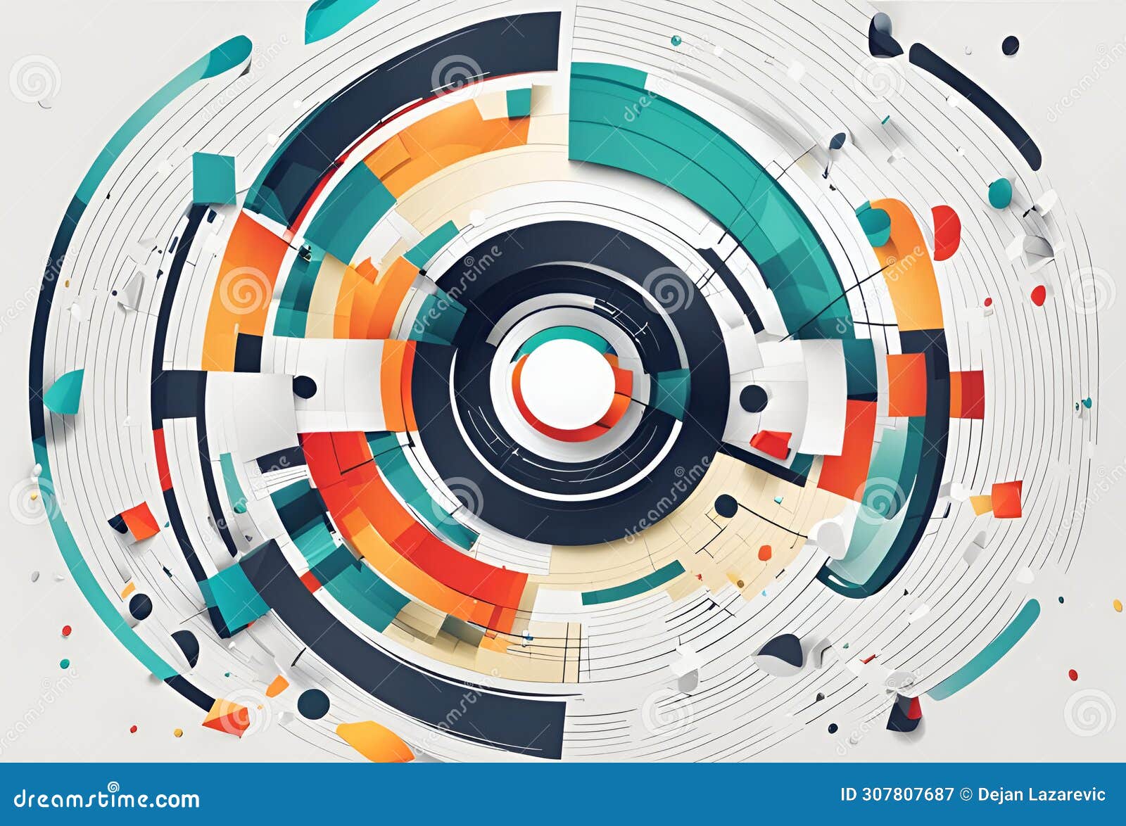 Circular Elements of Modern Digital Design Stock Illustration ...