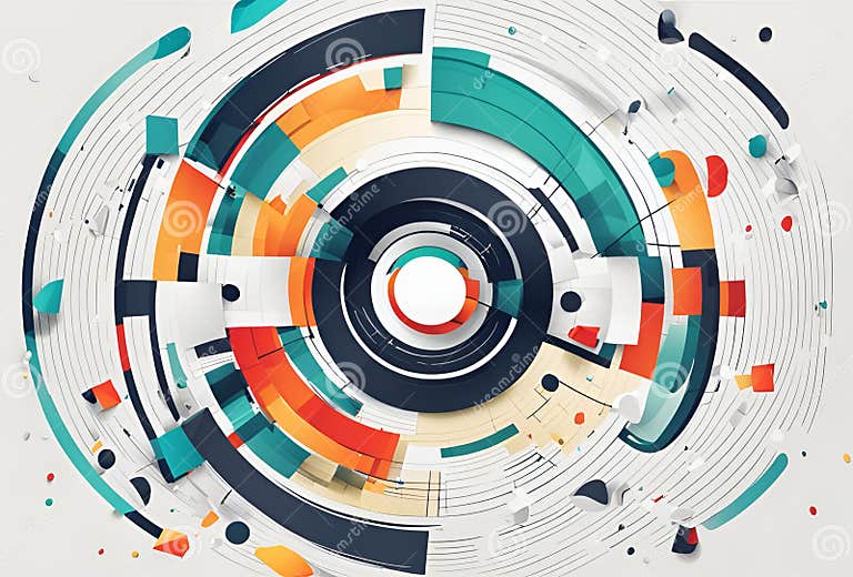 Circular Elements of Modern Digital Design Stock Illustration ...