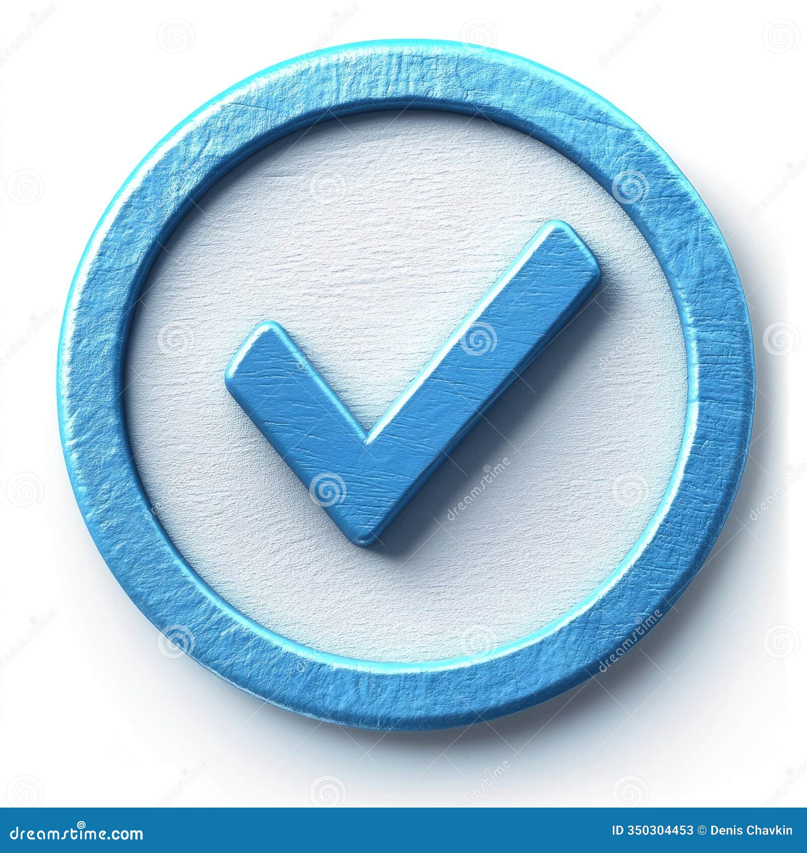 A Circular Emblem with a Blue Check Mark Symbol Stock Image - Image of ...