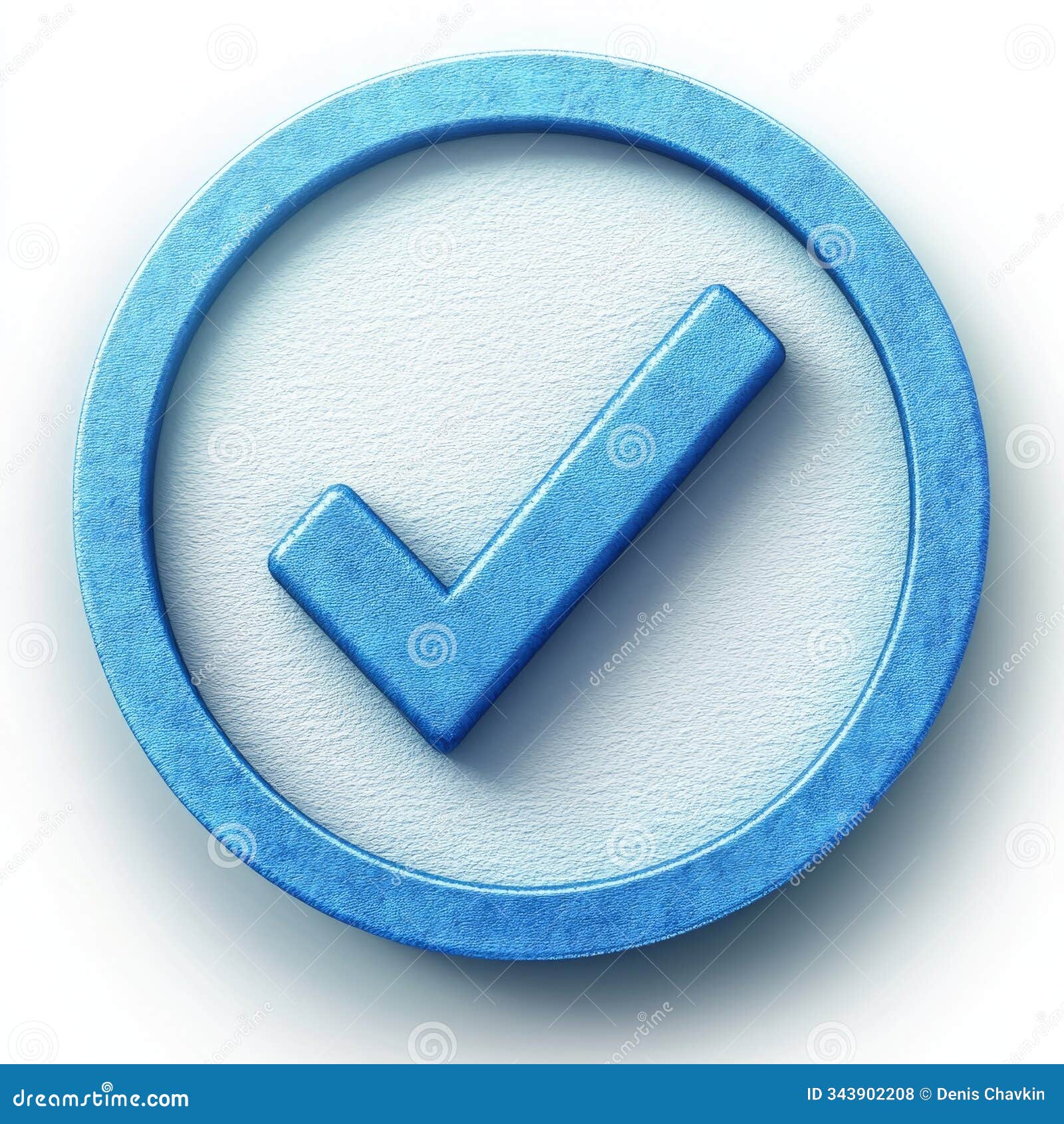 A Circular Emblem With A Blue Check Mark Symbol Royalty-Free Stock ...