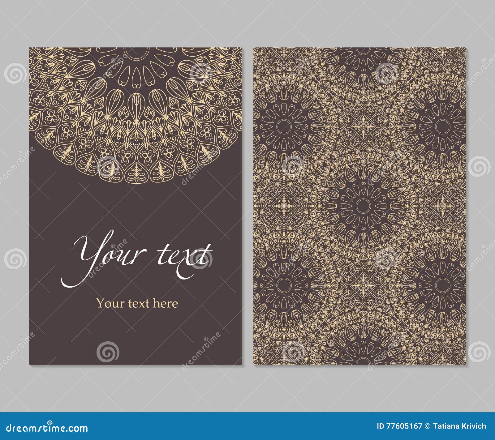 Circular Ethnic Pattern Card Stock Vector - Illustration of east, card ...