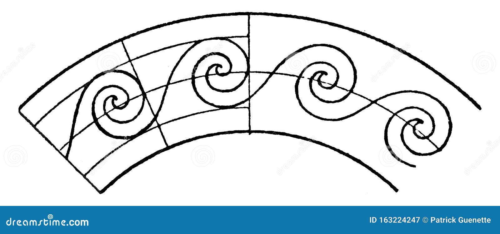 Circular Evolute Spiral Is A Wave Pattern That Mimics The Wave Of The ...