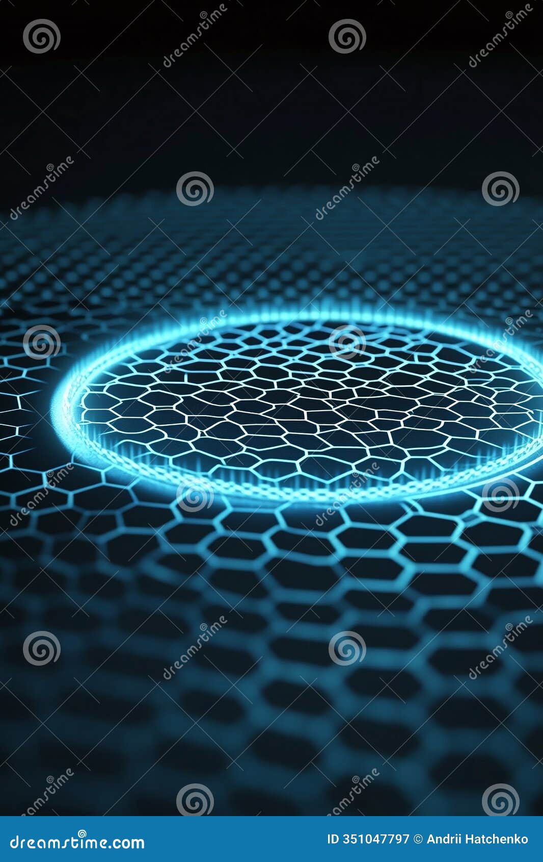 Circular Fintech Icon Illuminated by a Radiating Digital Wave with ...