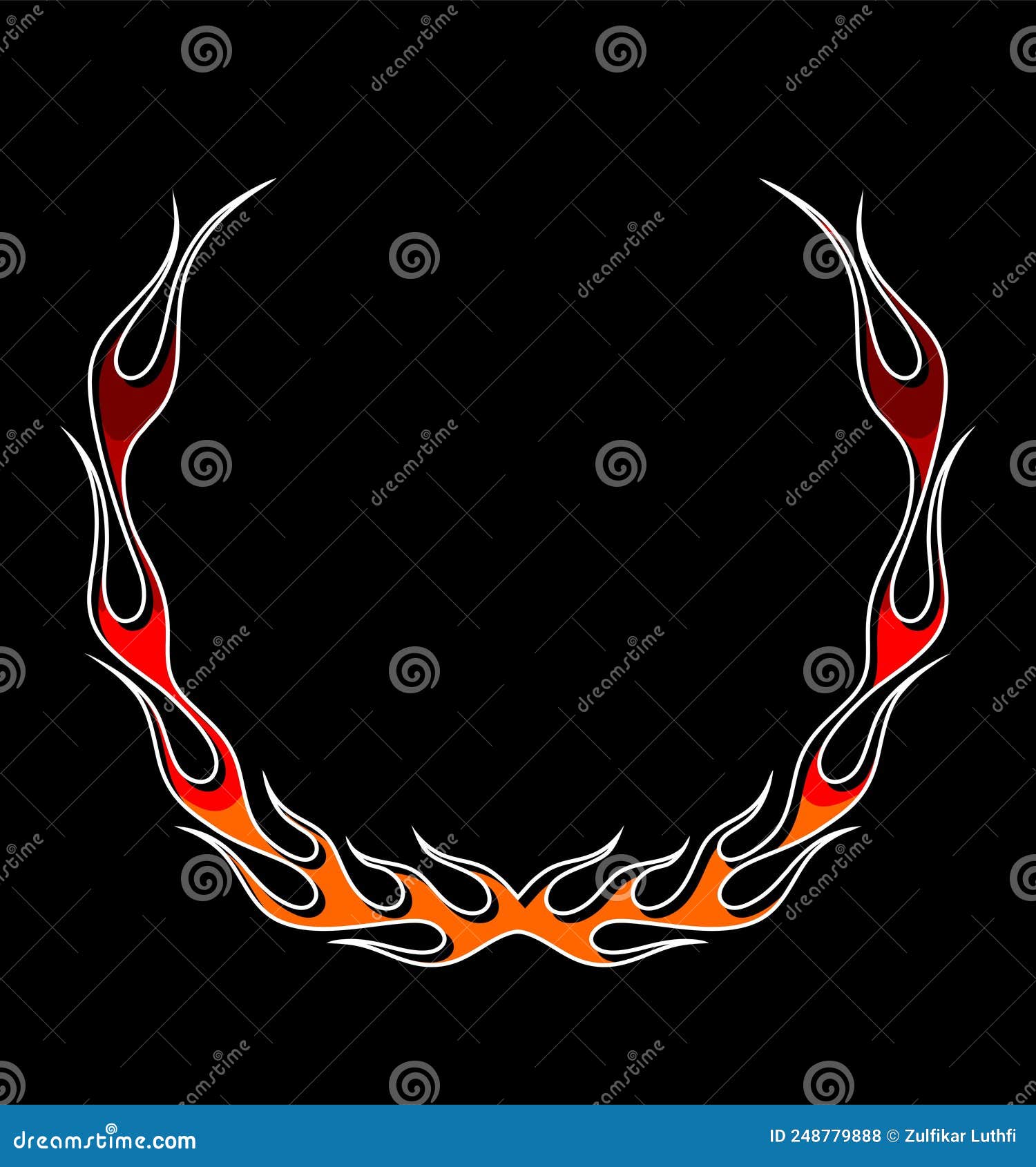 Circular Fire for Design Purposes Stock Vector - Illustration of blaze ...