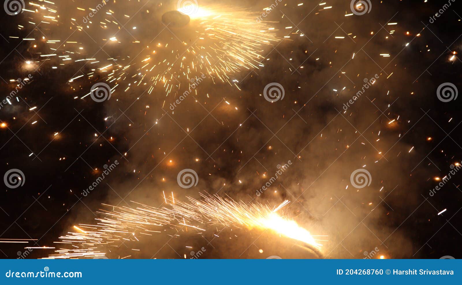 A Circular Firecracker Chakri Burned during the Festive Night of Diwali ...
